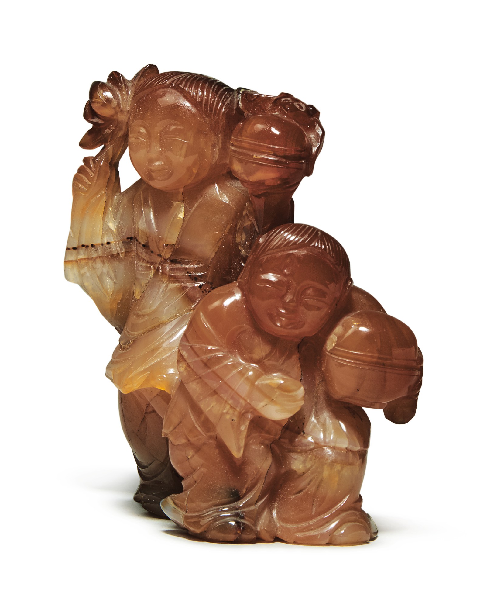 An agate carving of the Hehe Erxian, Late Qing dynasty | The Hundred ...