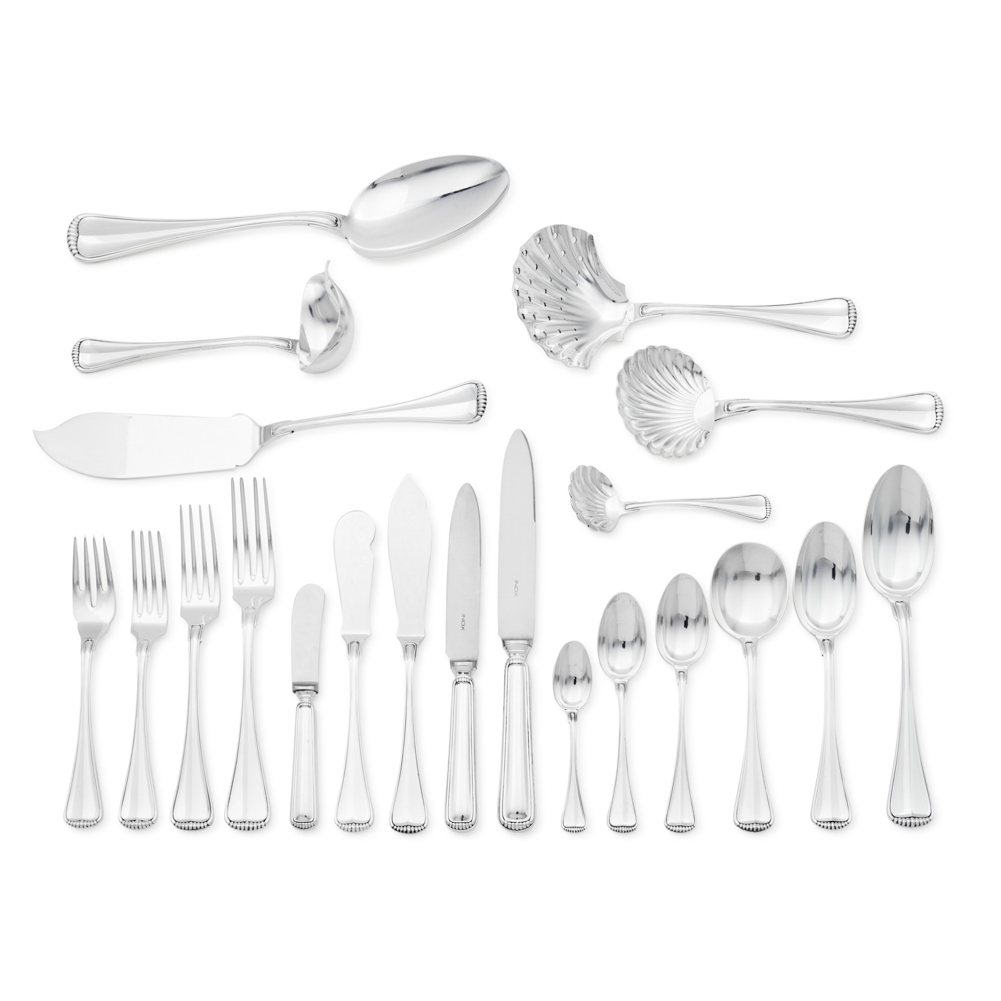An extensive Italian silver Milano pattern flatware service, Gianmaria ...