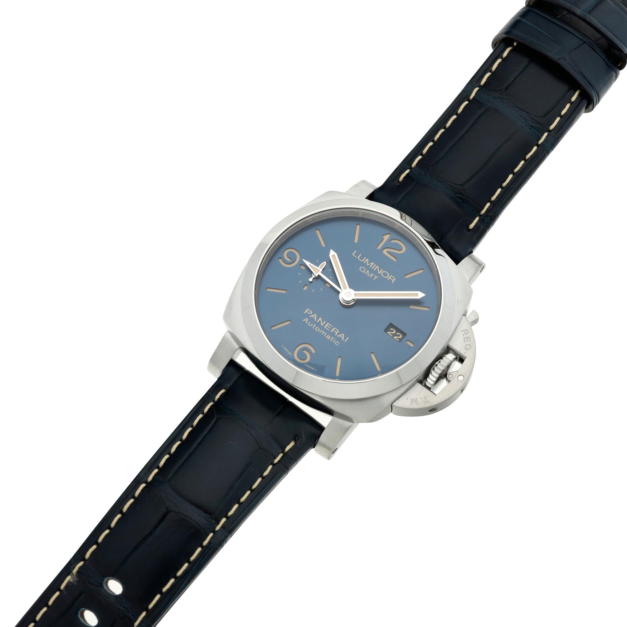 Reference PAM01033 Luminor 1950 GMT A stainless steel automatic ...