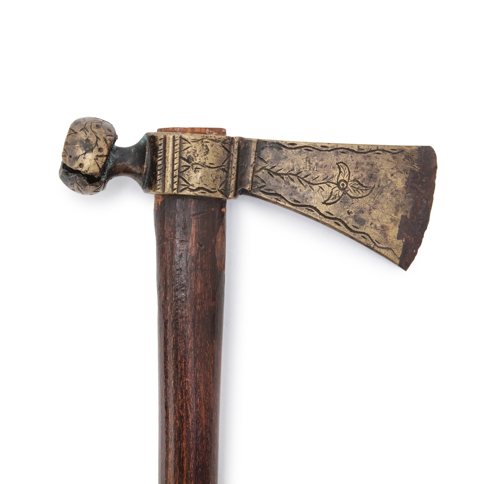 American Engraved Brass Pipe Tomahawk, Late 18th Century | The William ...