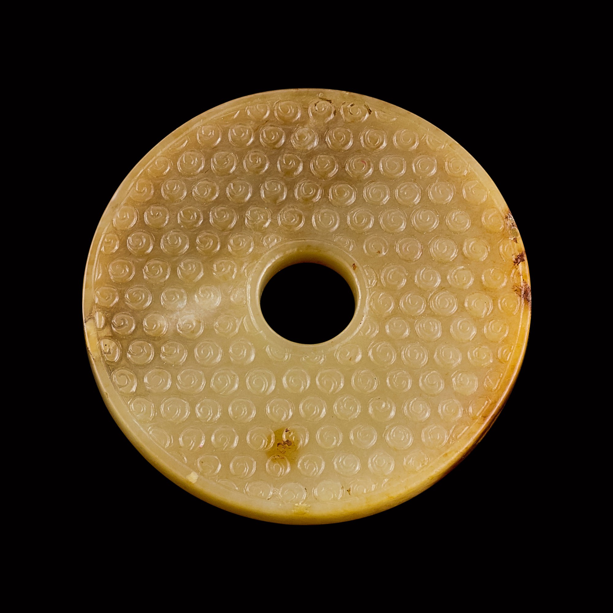 A yellow and russet jade archaistic bi disc Song - Ming dynasty | 宋至明 ...