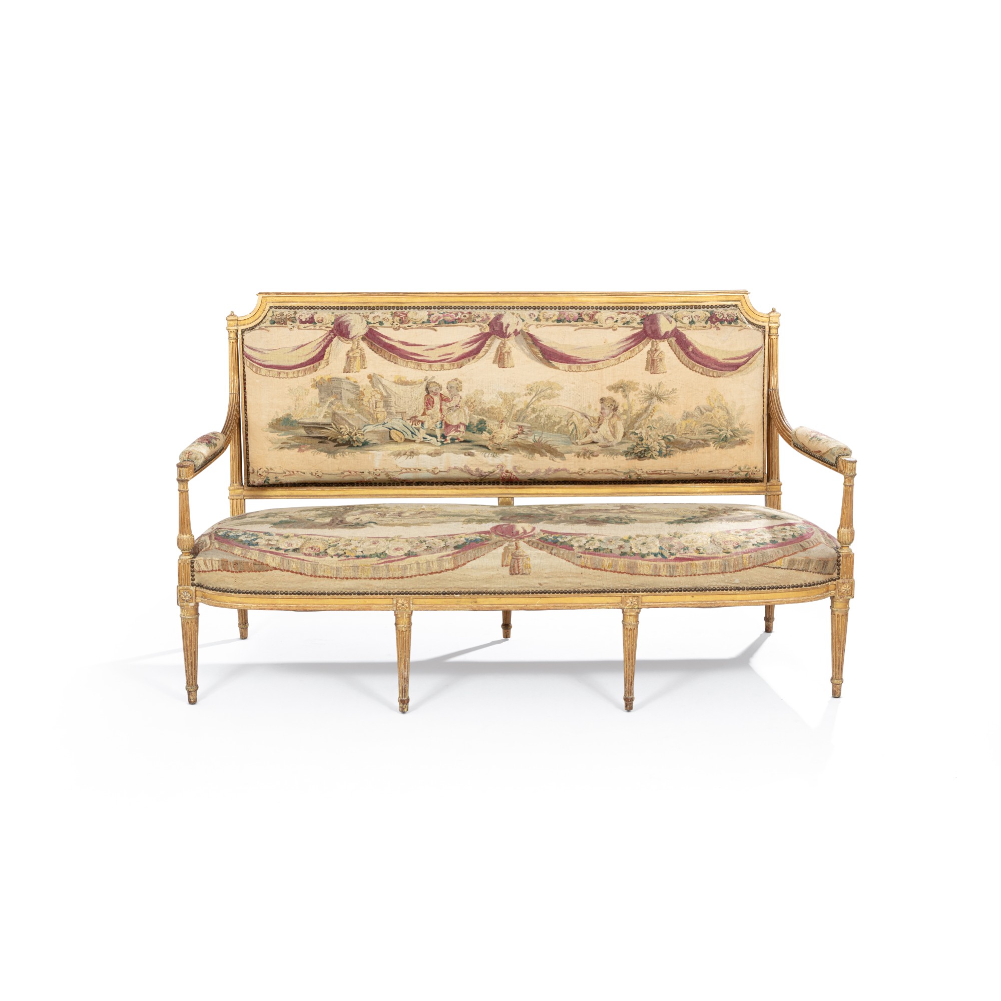 A giltwood seat furniture, Louis XVI, circa 1780 | Mobilier de salon en ...