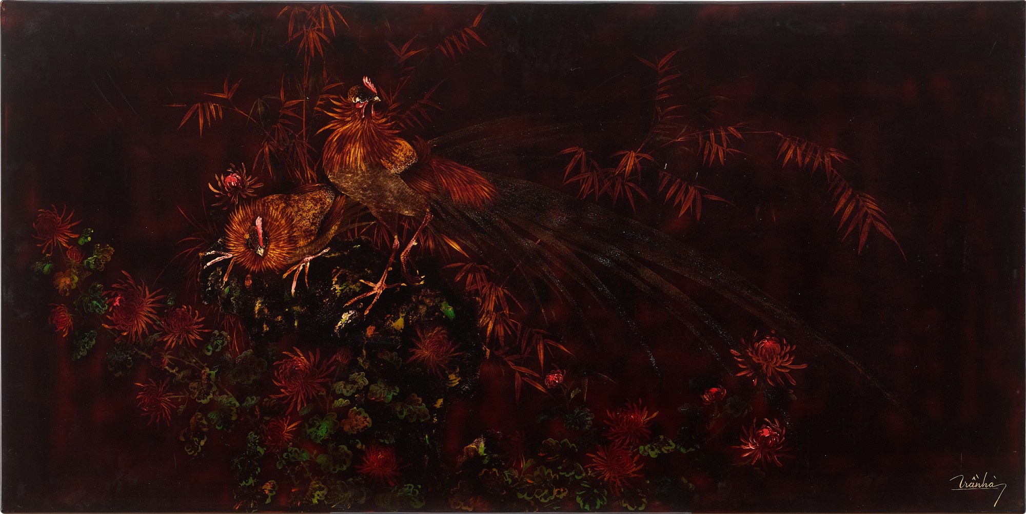 Tran Van Ha 陳文河 | Roosters 公雞 | Modern Art Online | 2022 | Sotheby's