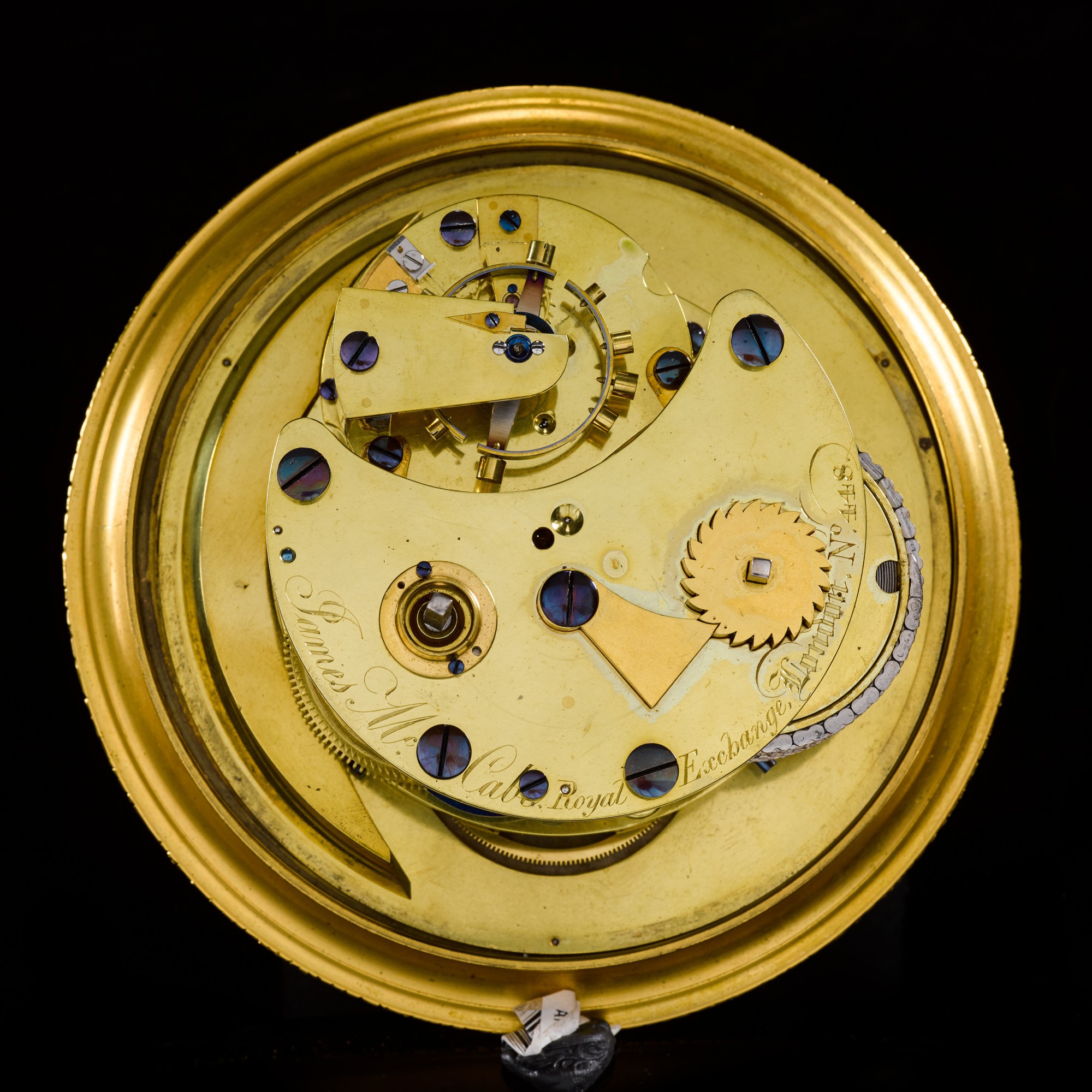 James McCabe No.448. An engraved gilt-brass eight-day desk chronometer ...