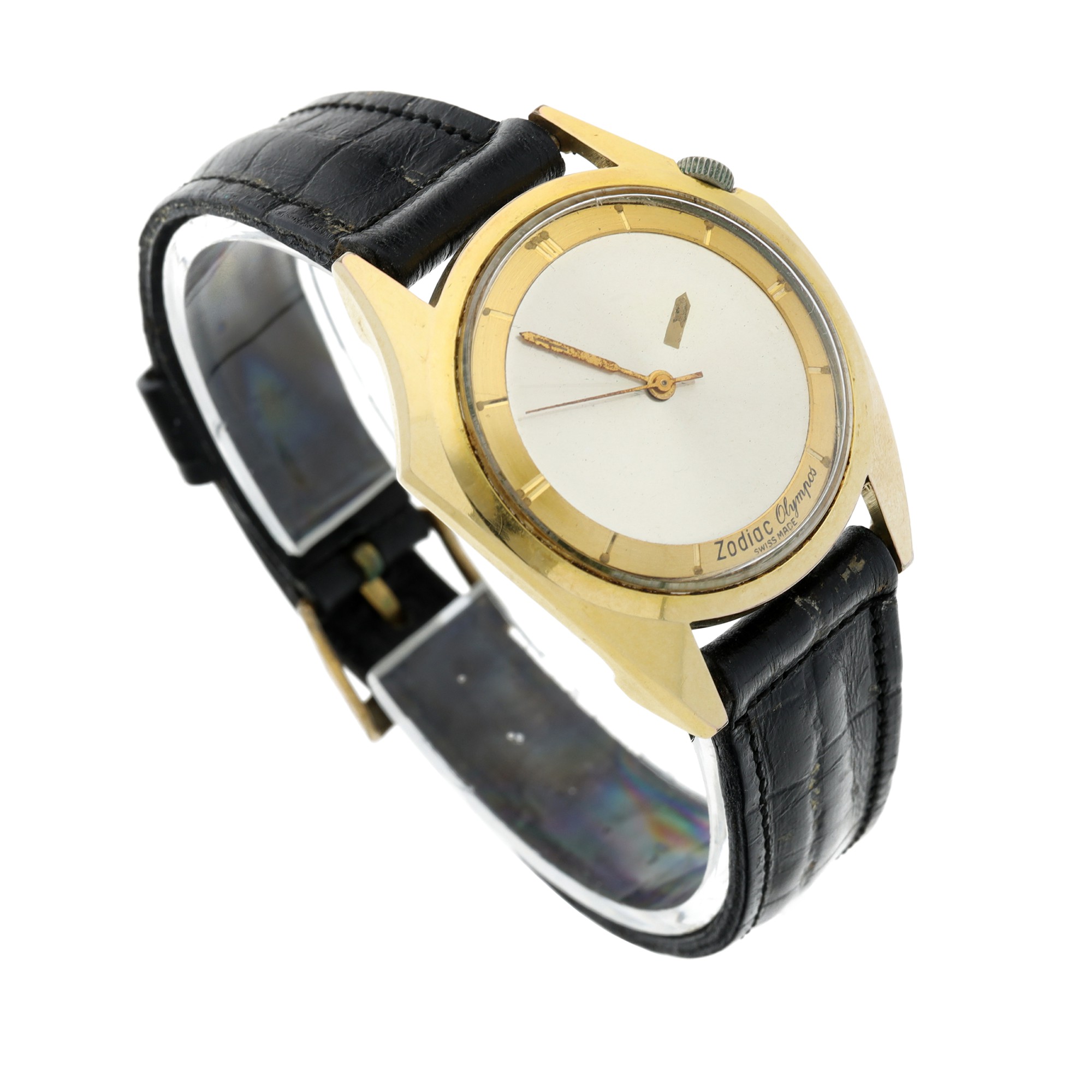 Olympos A gold plated and stainless steel automatic wristwatch with ...