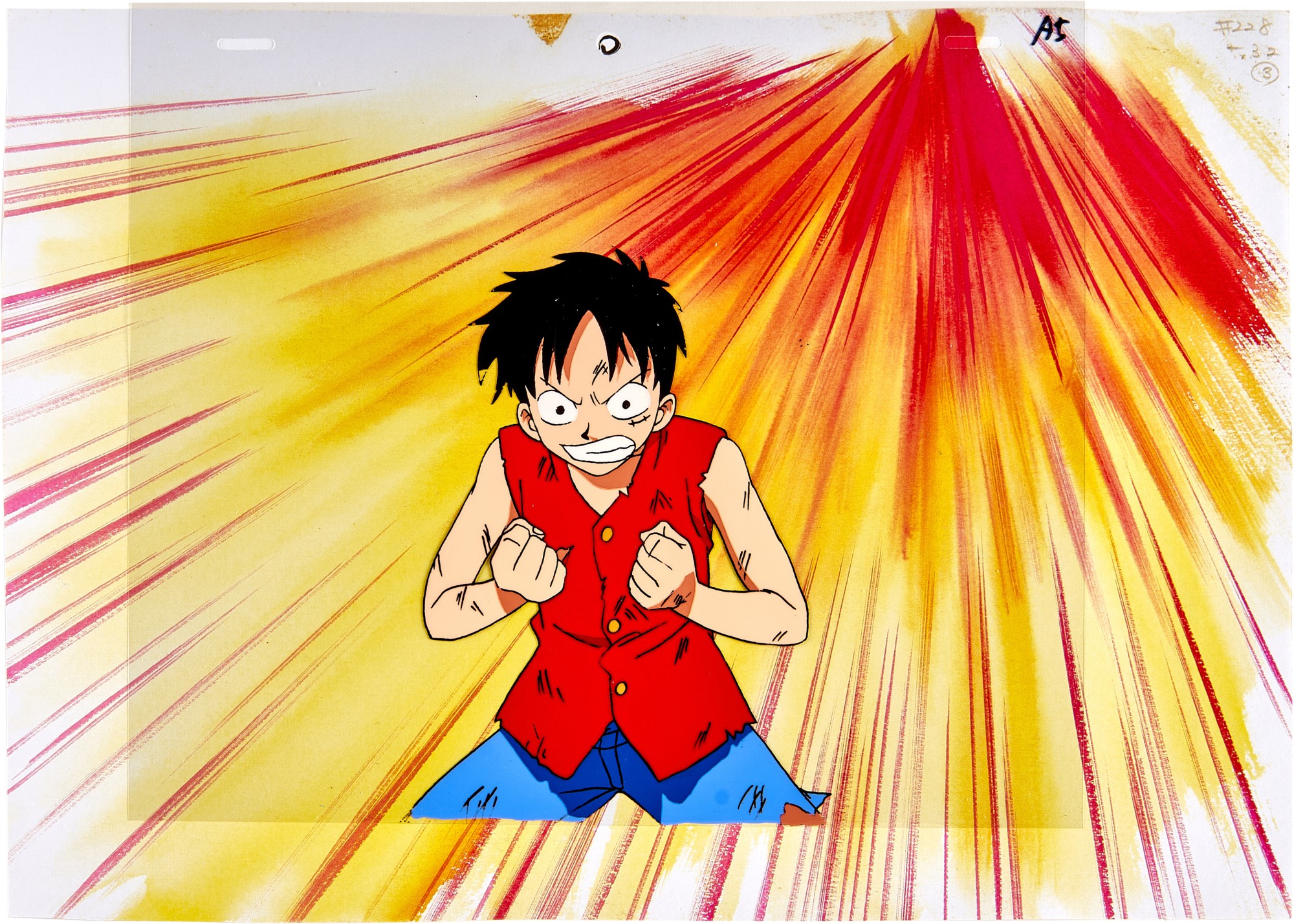 Luffy (First Movie) Animation Cel with Printed Background | 路飛（第一部電影 ...