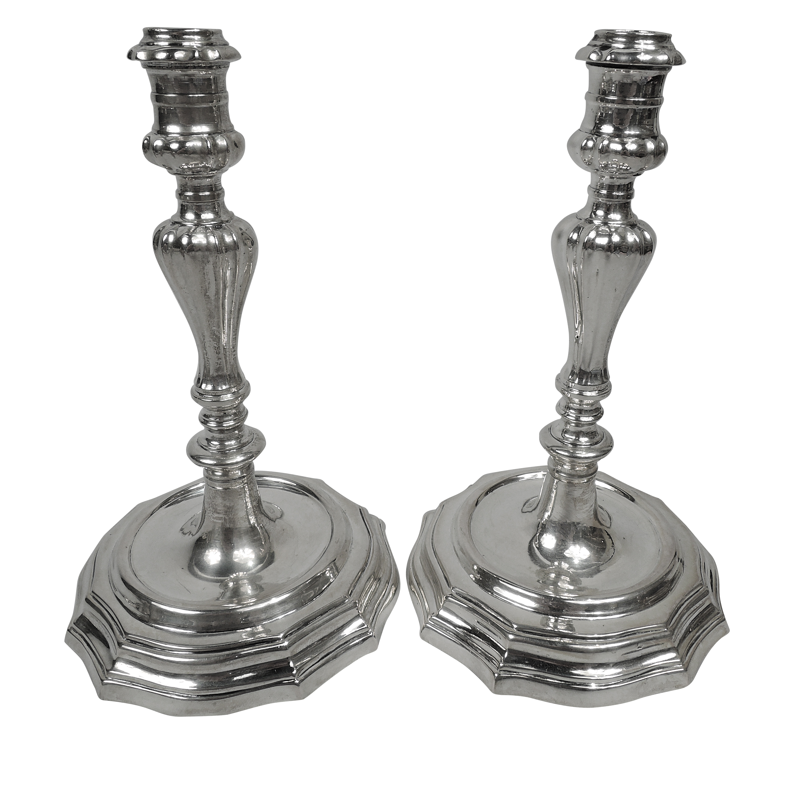 Antique Italian Neoclassical Silver Baluster Candlesticks Available For ...