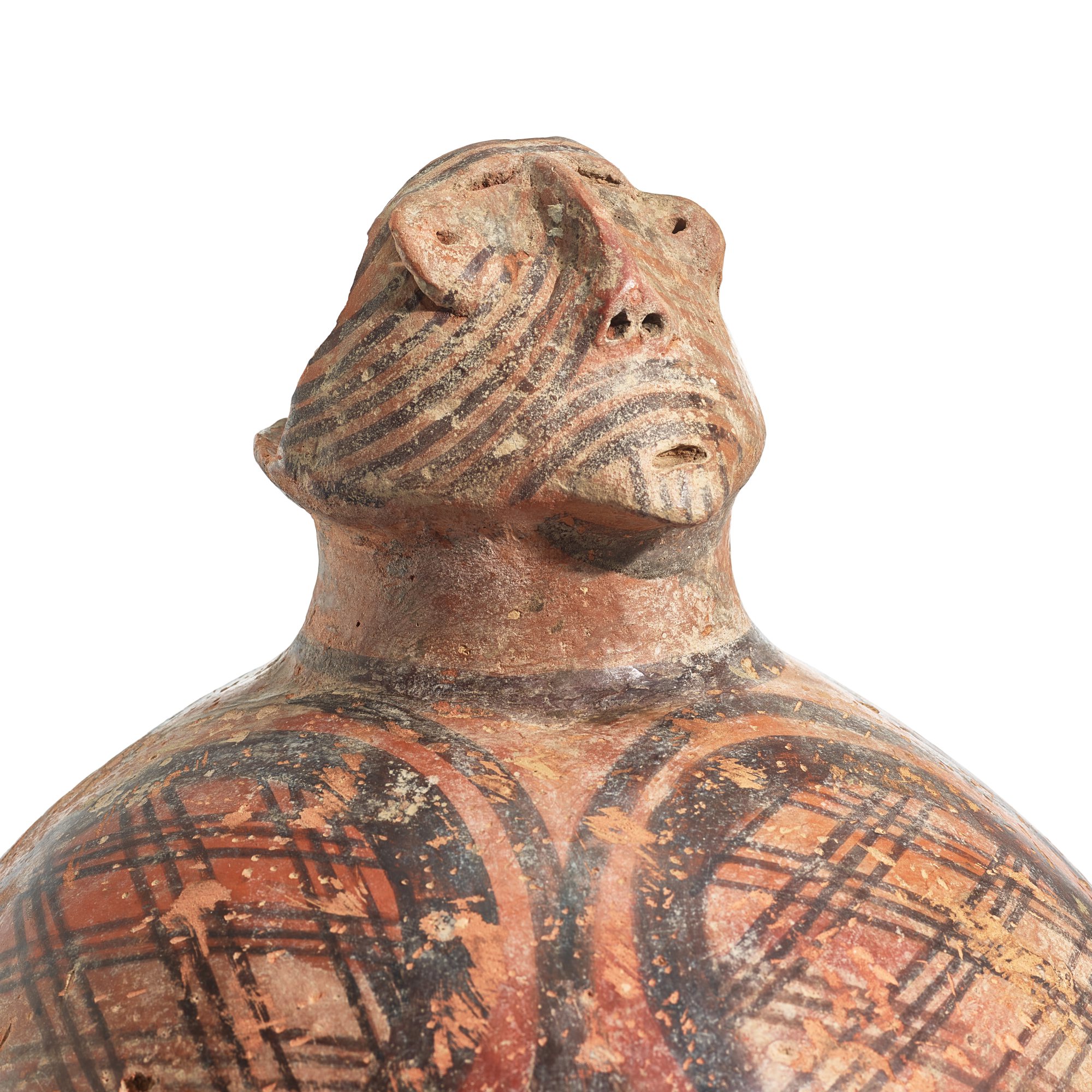 A rare painted pottery human-head jar Majiayao culture, Machang phase ...