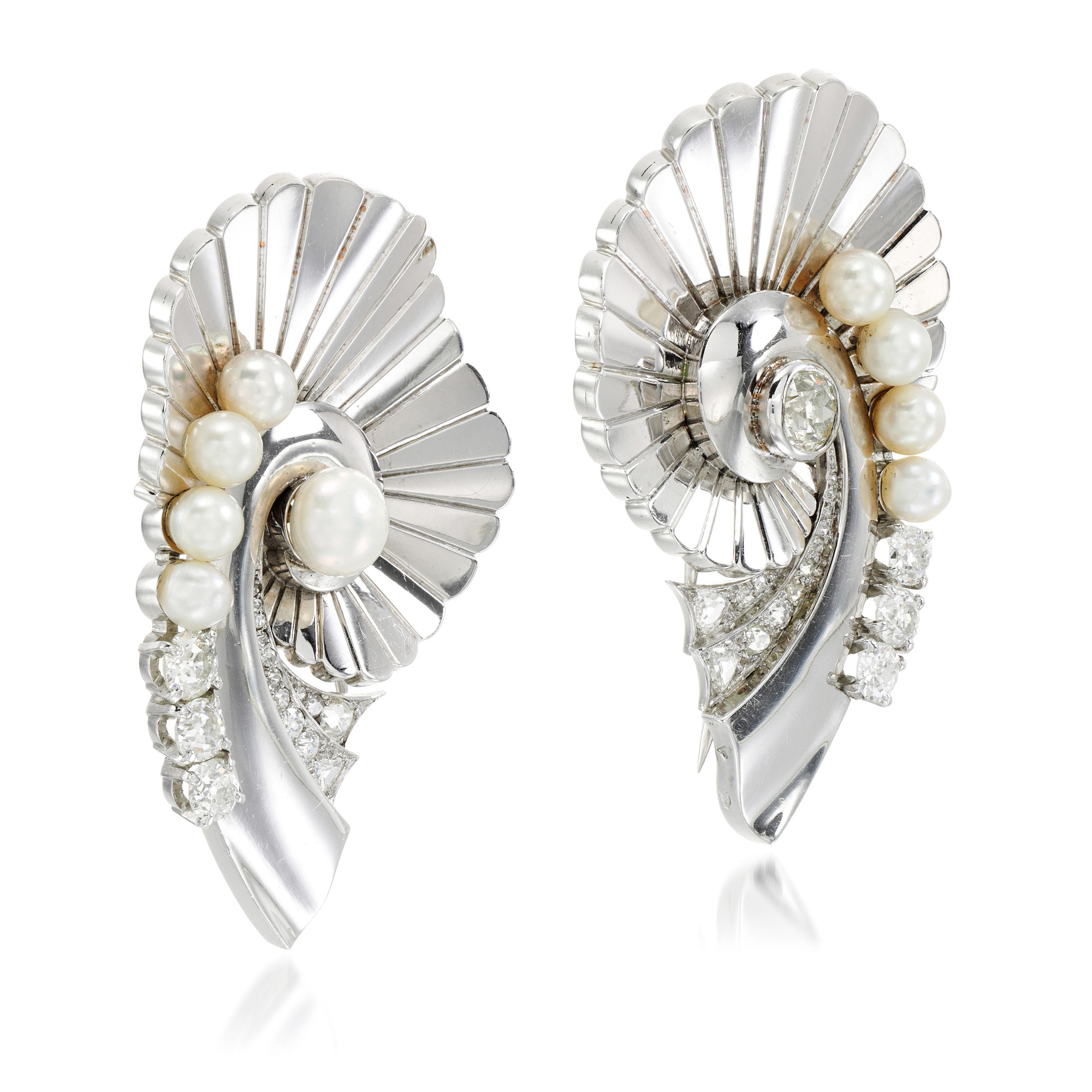 Pair of pearl and diamond brooches | The Weekly Edit: Fine Jewels ...