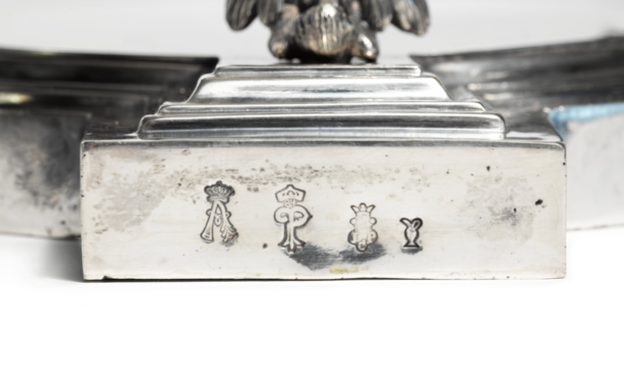 A Pair Of Large German Silver Three-Light Candelabra, Hanauer ...