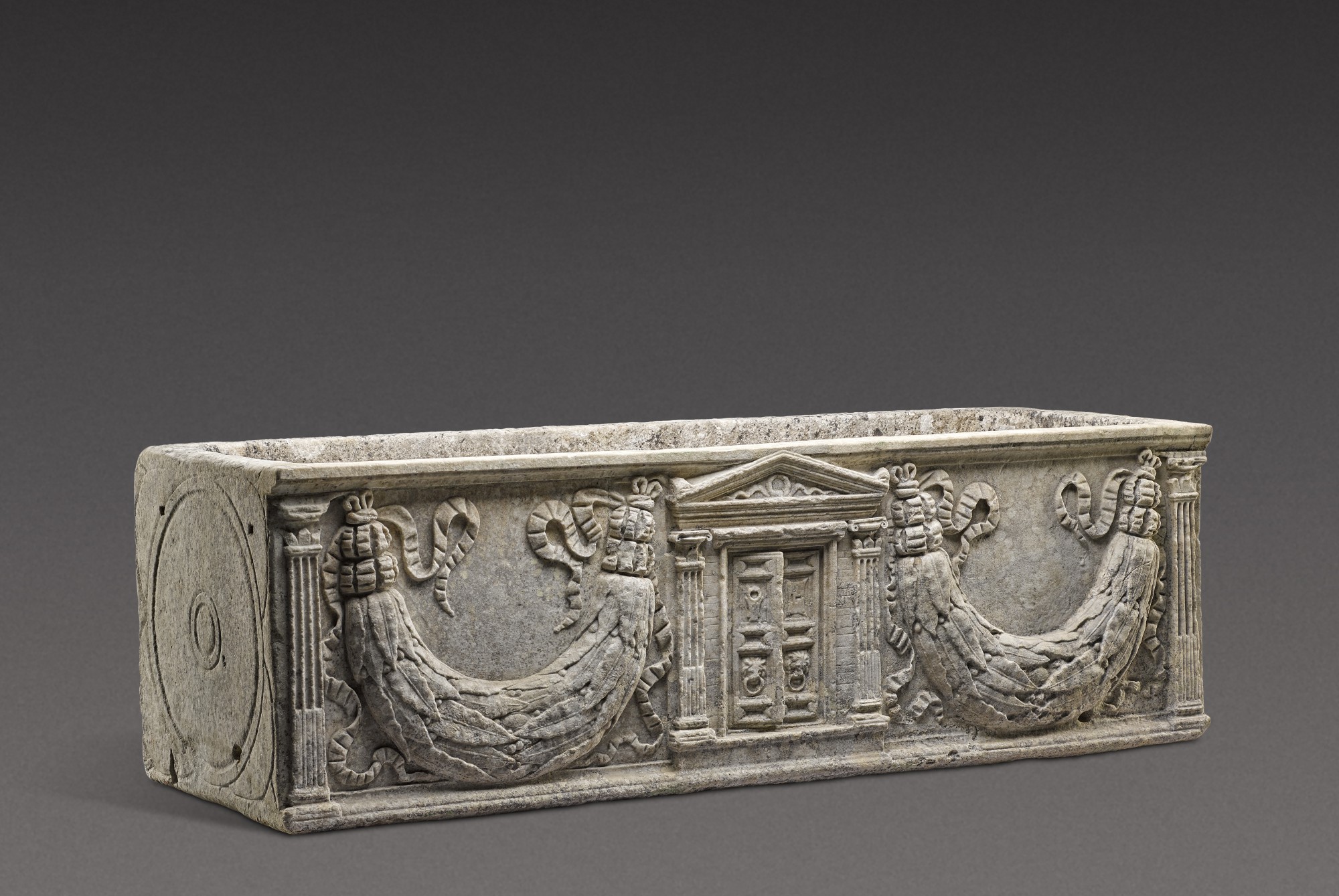 A Roman Marble Garland and "Gates of Hades" Sarcophagus, 3rd century A ...