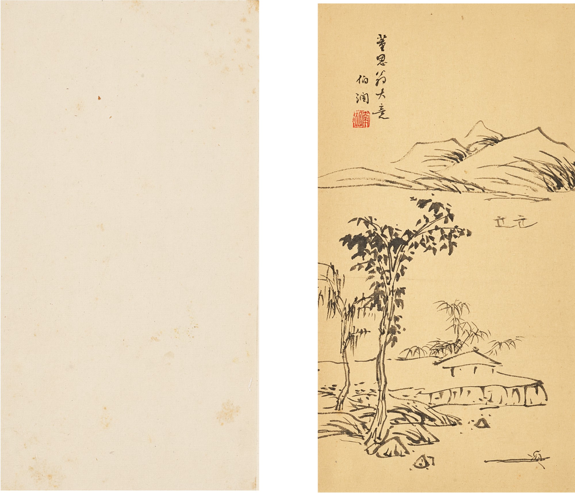 Yang Borun 1837-1911 楊伯潤 1837-1911 | Ink Landscapes 墨筆山水冊 | Fine ...