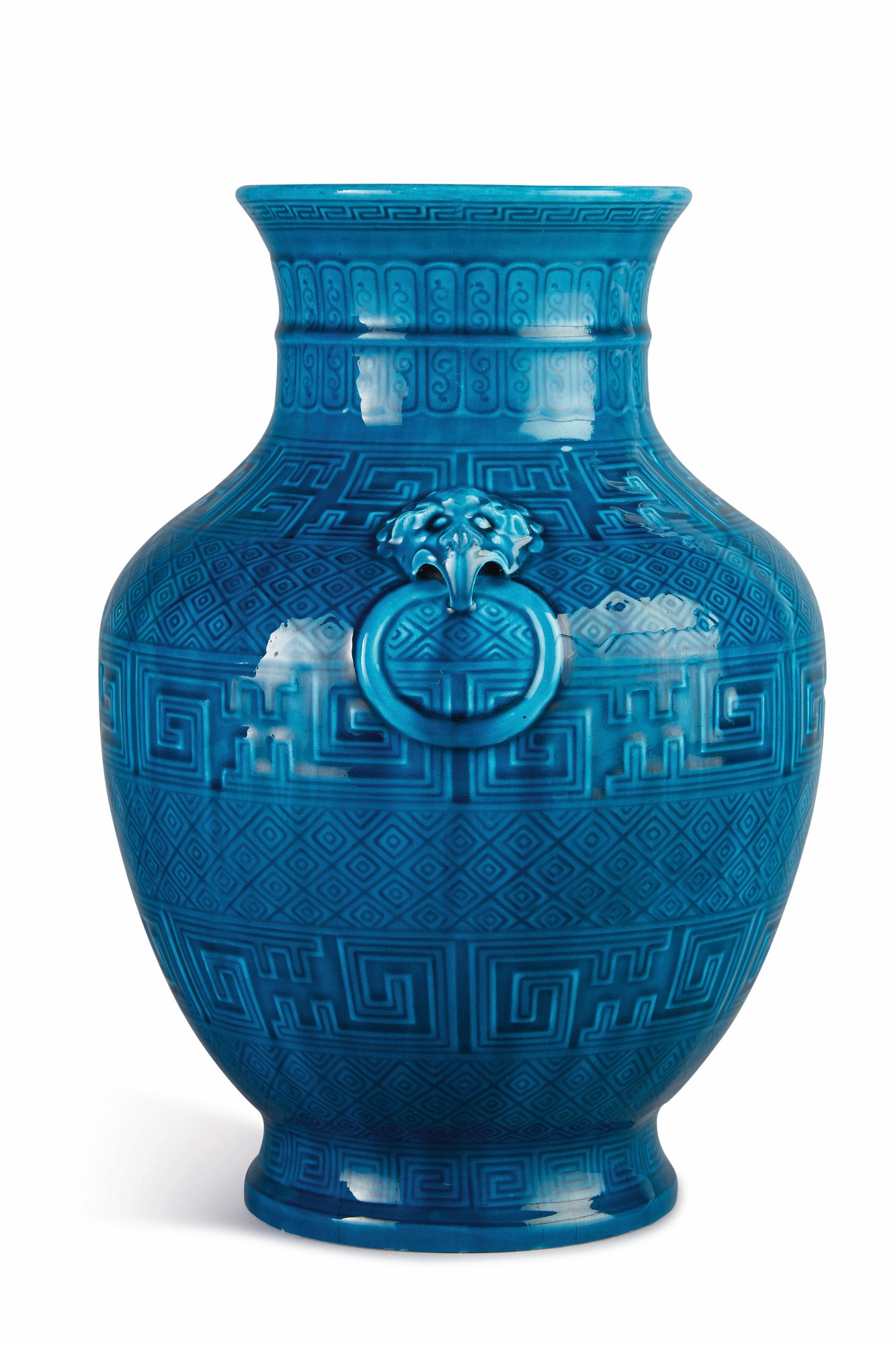 AN ASSEMBLED PAIR OF THEODORE DECK FAIENCE 'PERSIAN-BLUE' VASES, CIRCA ...