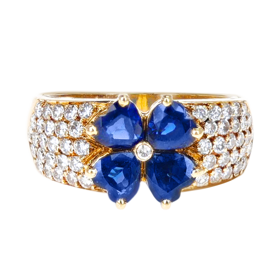 Van Cleef & Arpels Vintage Gold, Sapphire And Diamond Ring Available ...