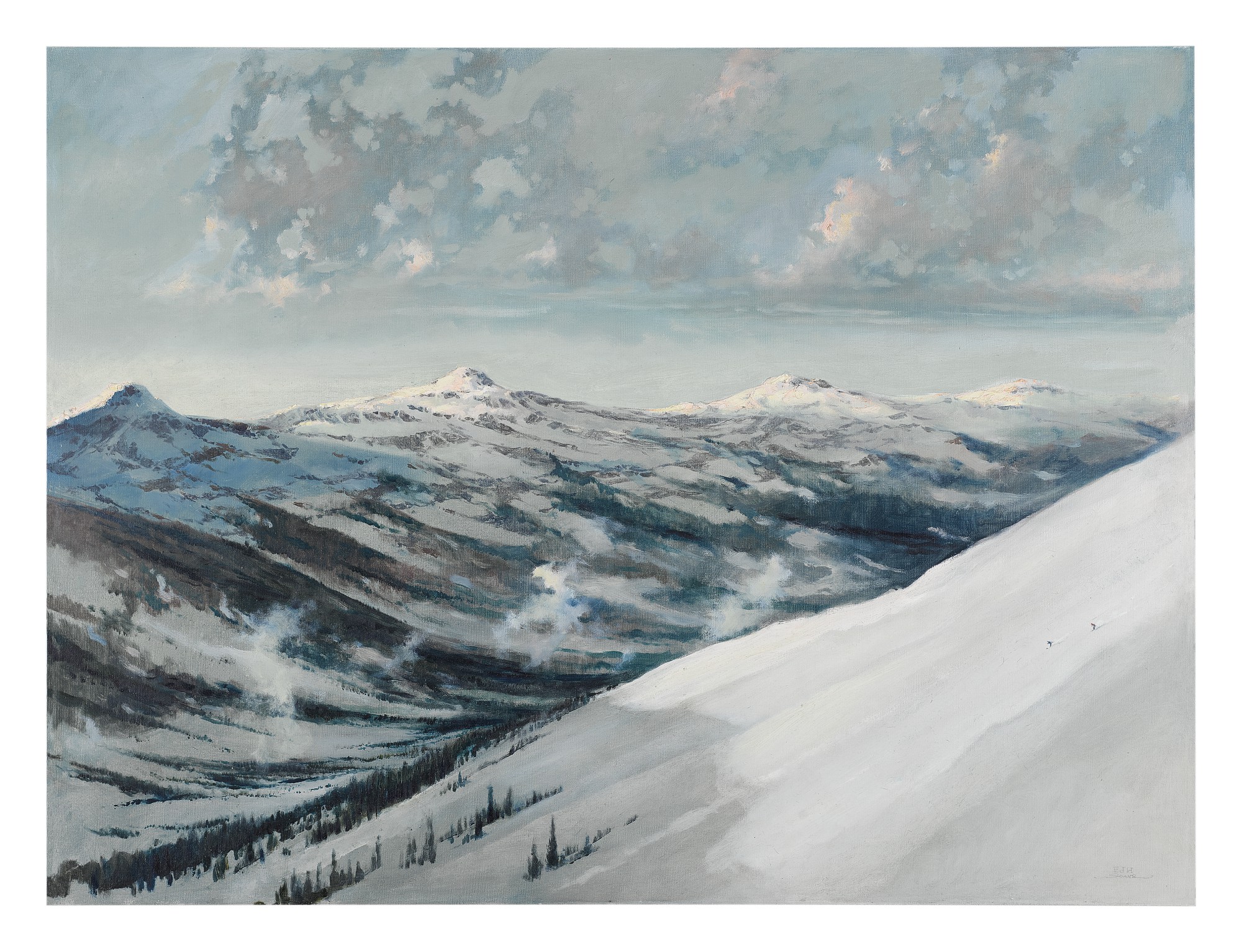 ERIC SLOANE | SKI SLOPES | American Art Online | American Paintings ...