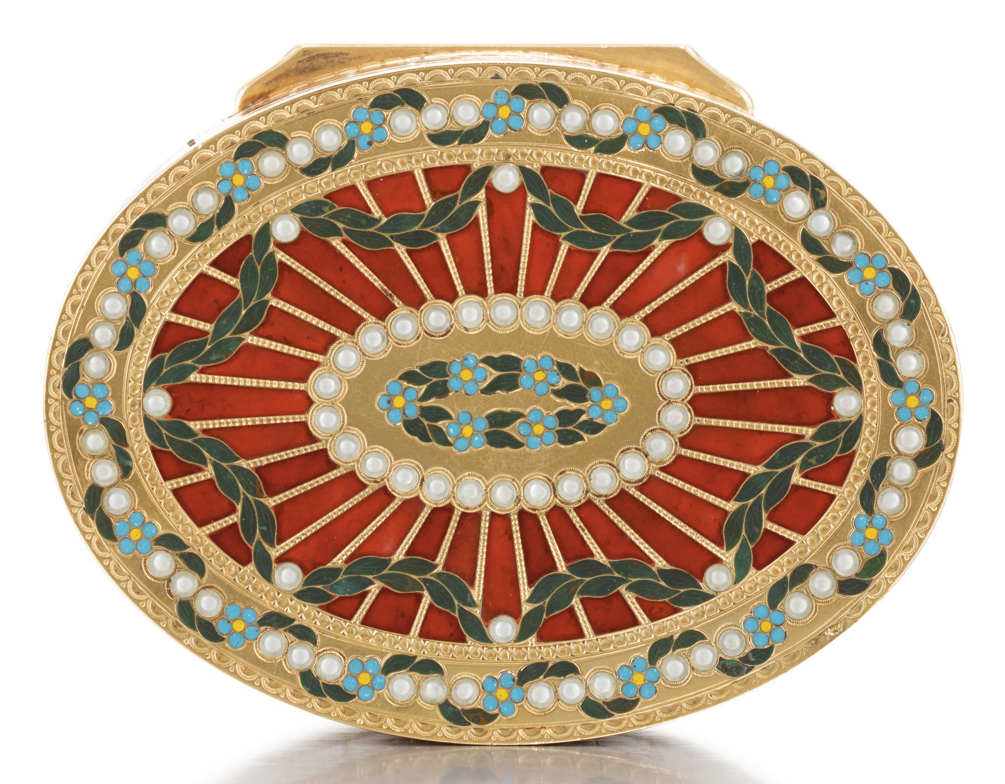 A GOLD, HARDSTONE AND ENAMEL SNUFF BOX, JOHANN CHRISTIAN NEUBER ...