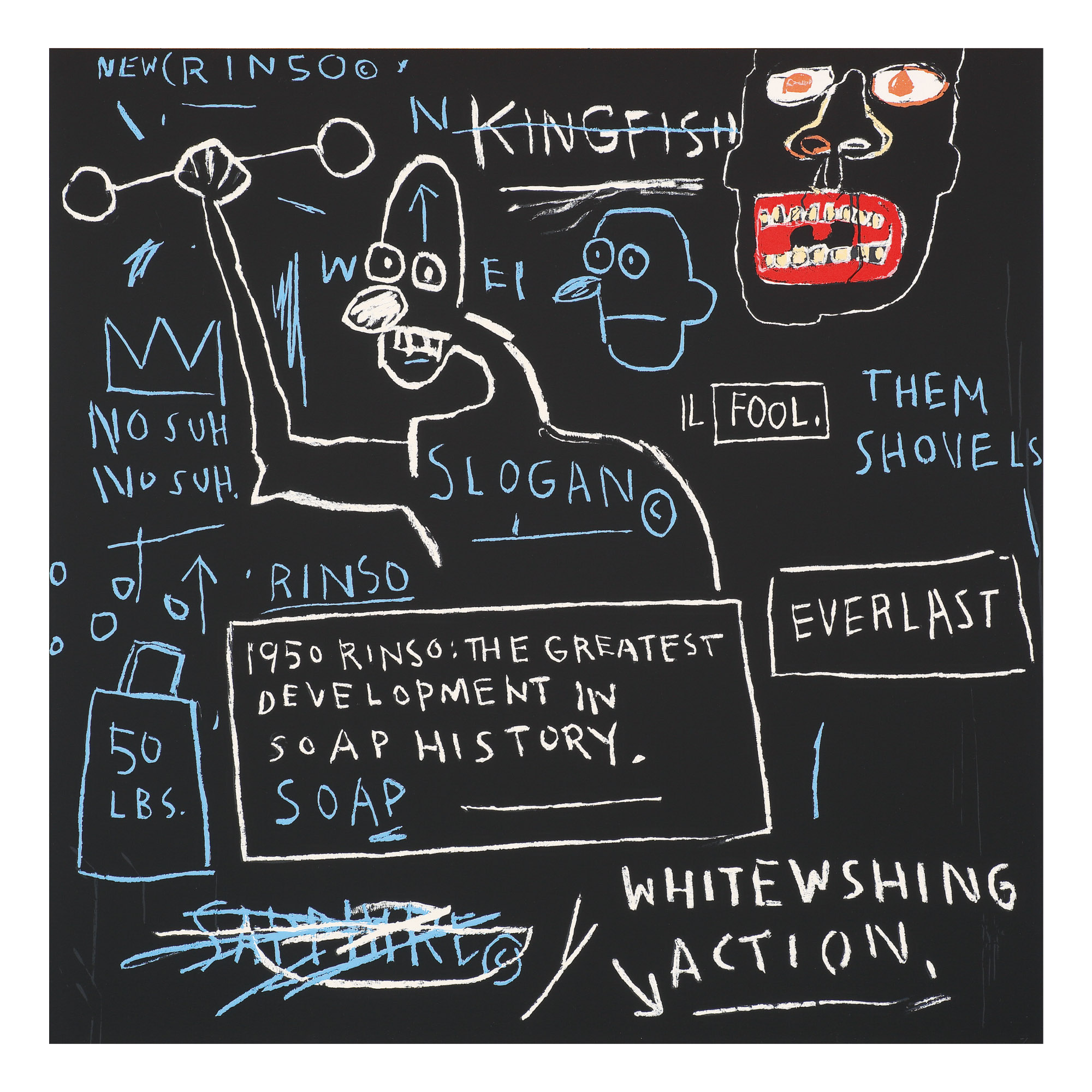 AFTER JEAN-MICHEL BASQUIAT | UNTITLED (HEAD; PER CAPITA; ERNOK; AND ...