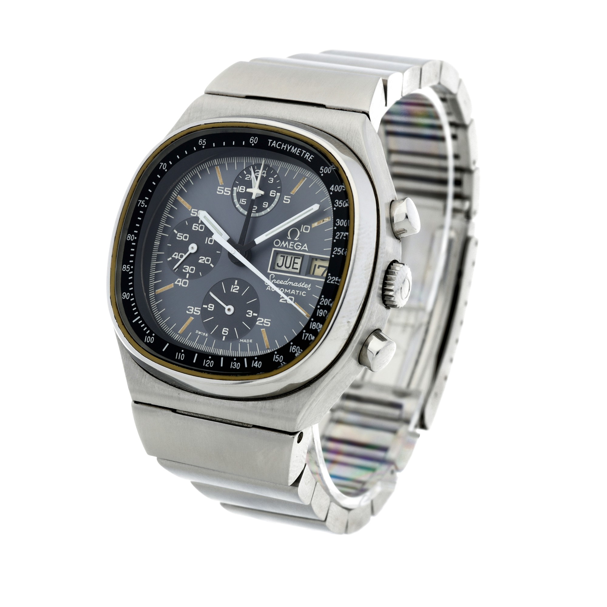Reference 176.0014 Speedmaster 'TV Dial' A stainless steel automatic ...