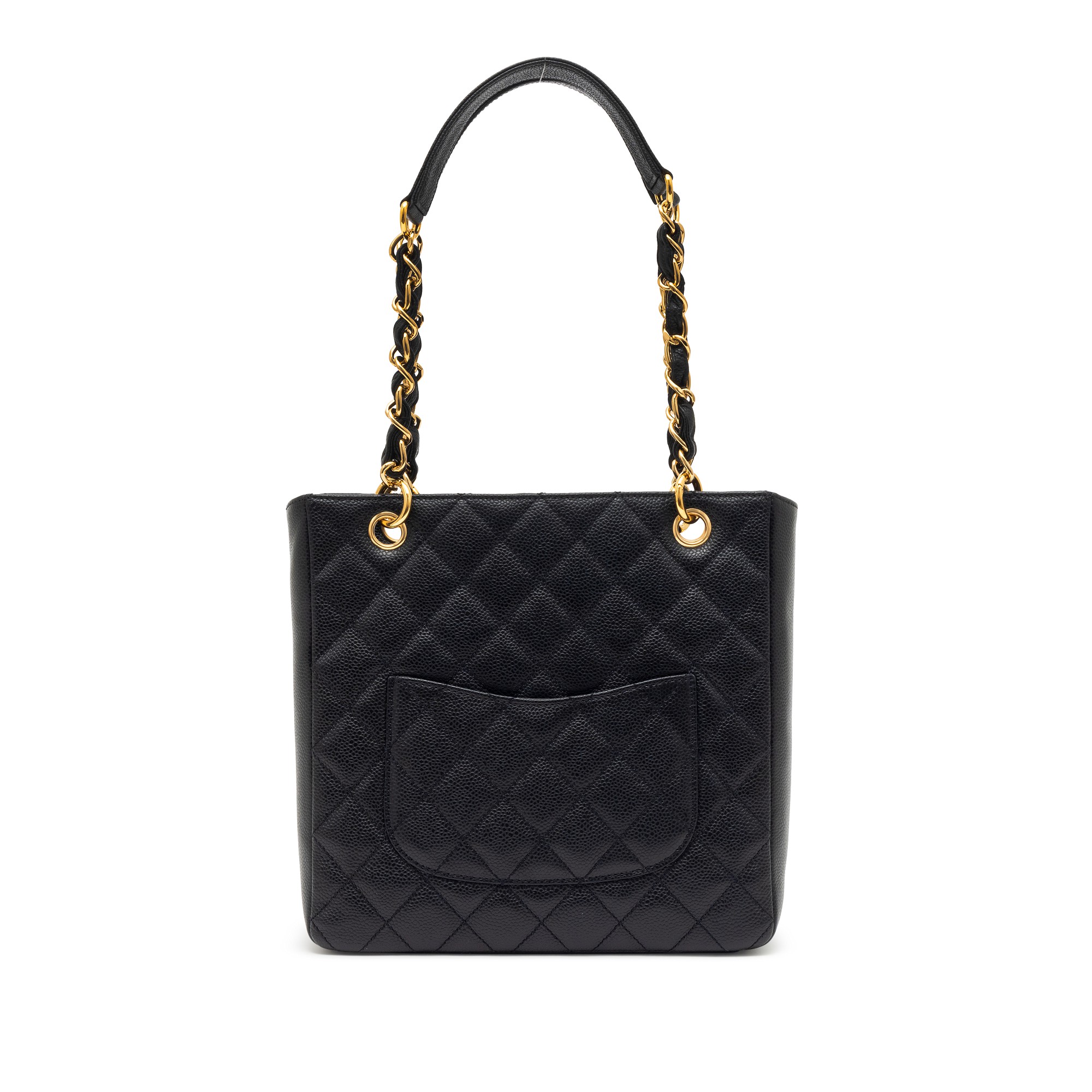 Black Quilted Caviar PST Petit Shopping Tote Gold Hardware, 2006-2008 ...