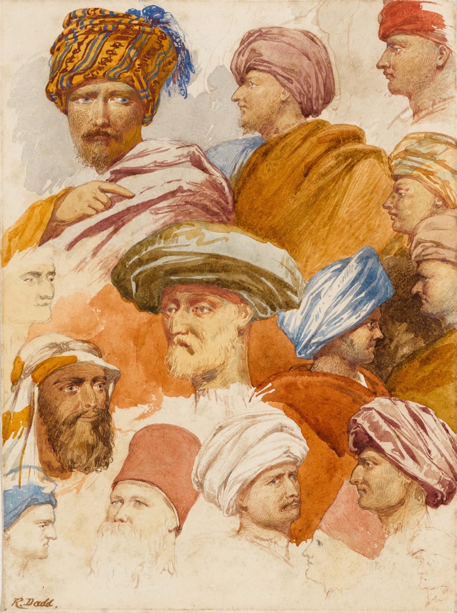 RICHARD DADD | STUDY OF MIDDLE-EASTERN HEADS | The Dealer's Eye ...