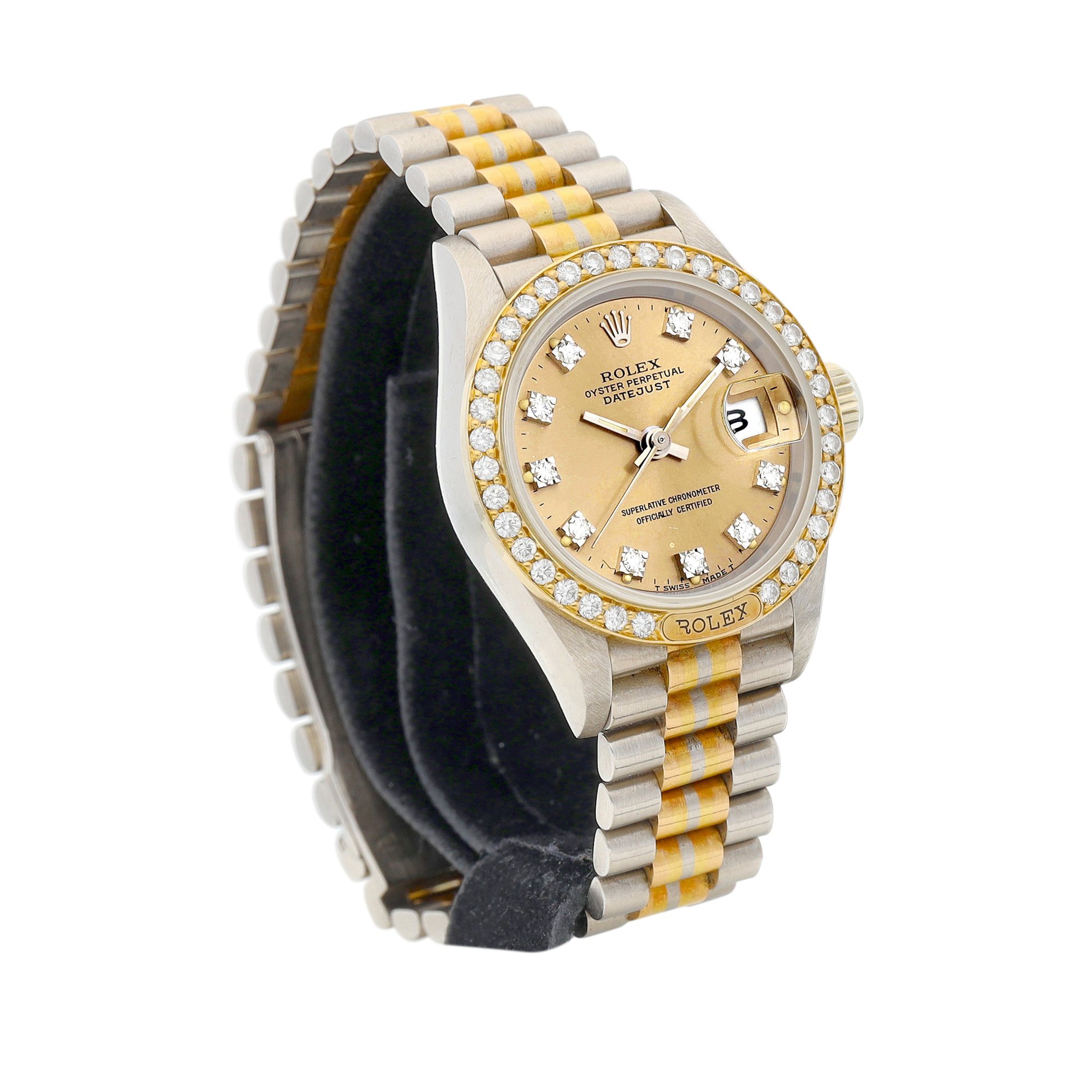 Tridor DateJust, Reference 69149 | A three colour gold and diamond-set ...