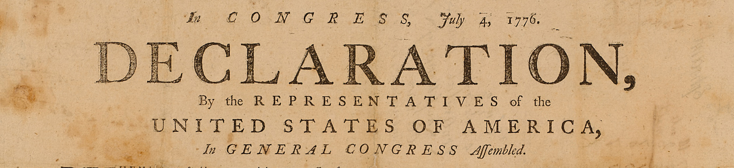 The Declaration of Independence: The July 1776 Exeter Broadside | Books ...