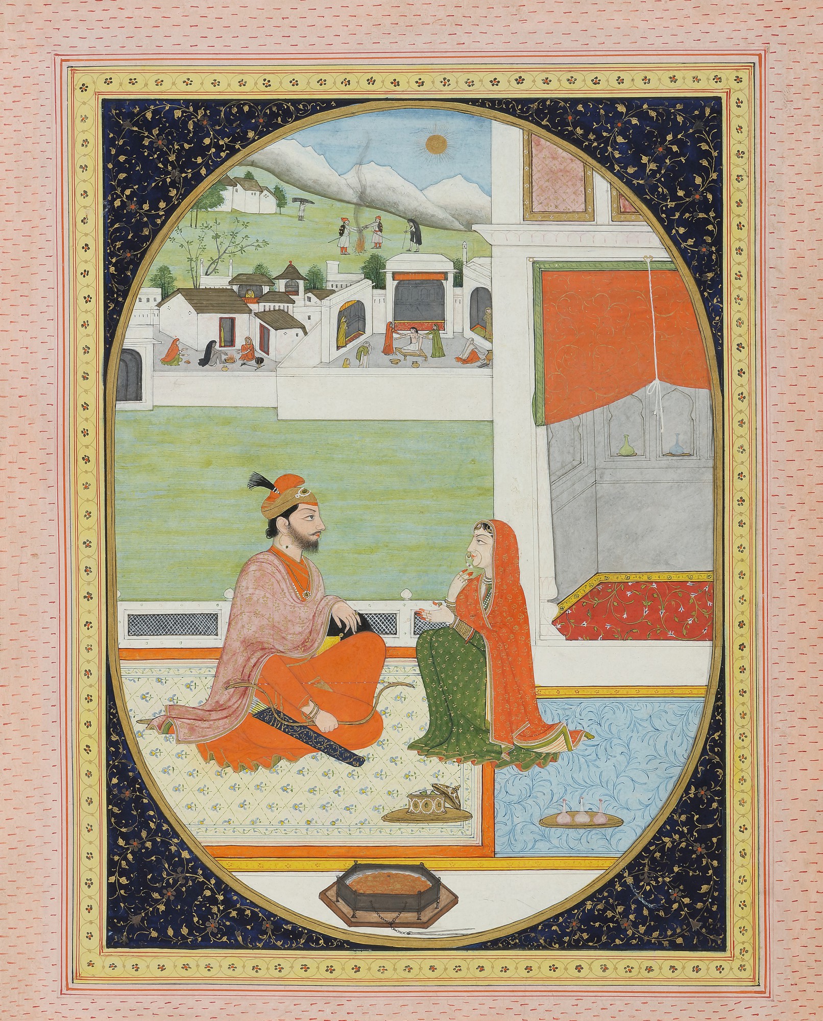 A Set of 12 Illustrations Depicting the Changing Seasons "Baramasa ...