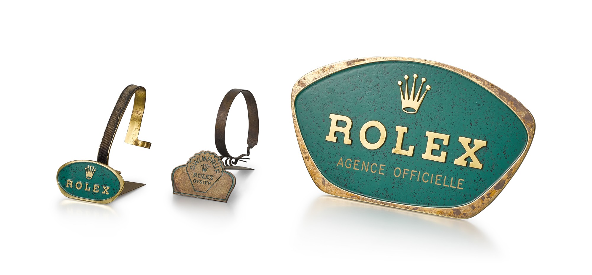 ROLEX | REFERENCE 149, 285 AND 255, A PAIR OF RETAILER'S WATCH STANDS ...