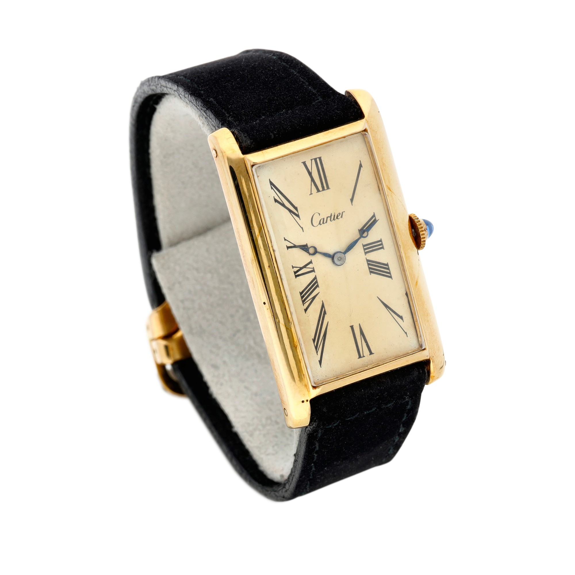 Tank, A yellow gold rectangular wristwatch, Circa 1940 | Fine Watches ...