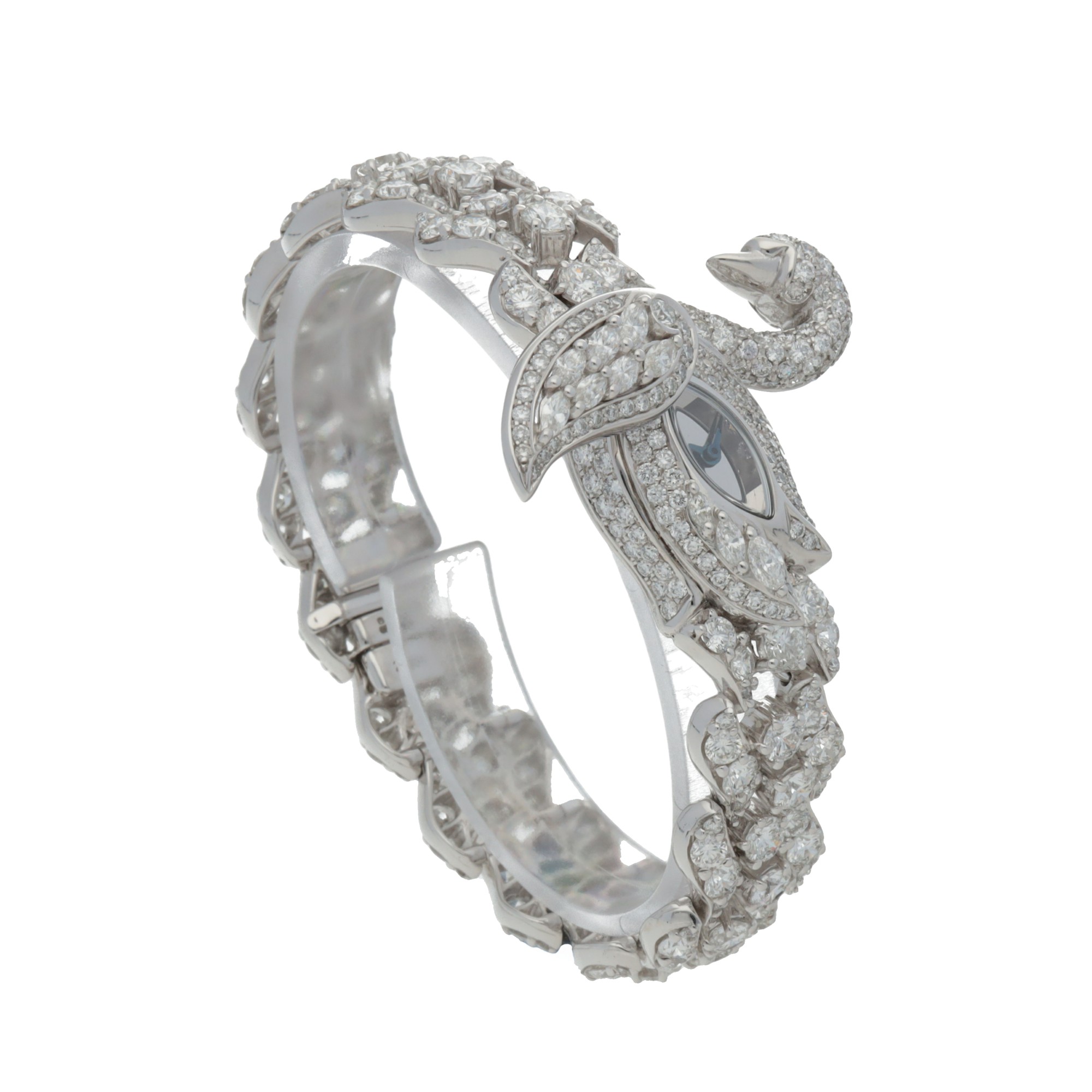 GRAFF | BABY SWAN, WHITE GOLD AND DIAMOND-SET BRACELET WATCH WITH ...
