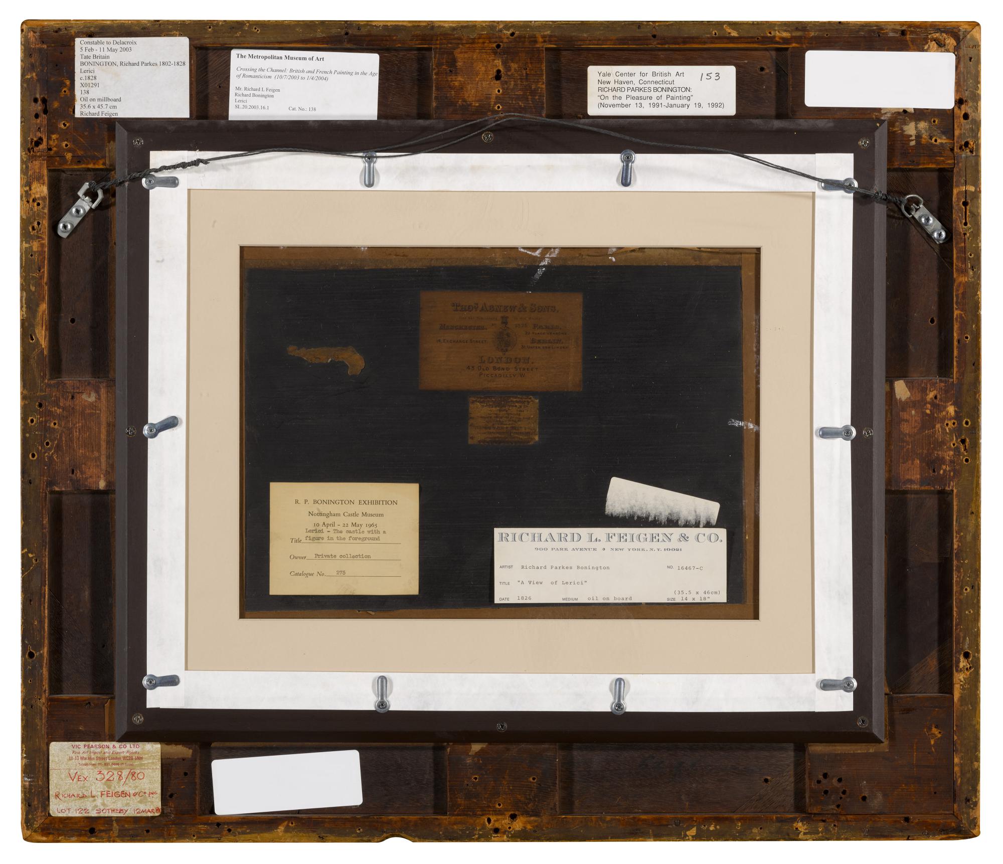 View of Lerici with Baron Charles Rivet sketching in the foreground ...