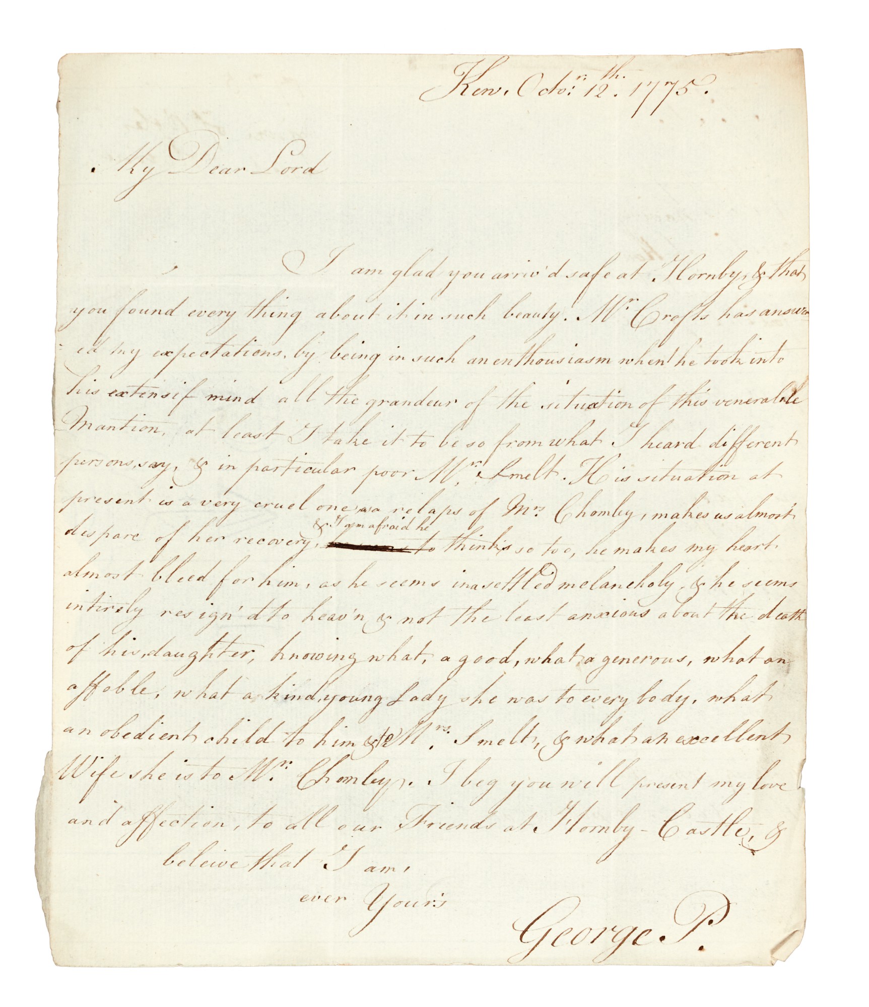 George IV, as Prince of Wales, and Prince Frederick, letters to the ...