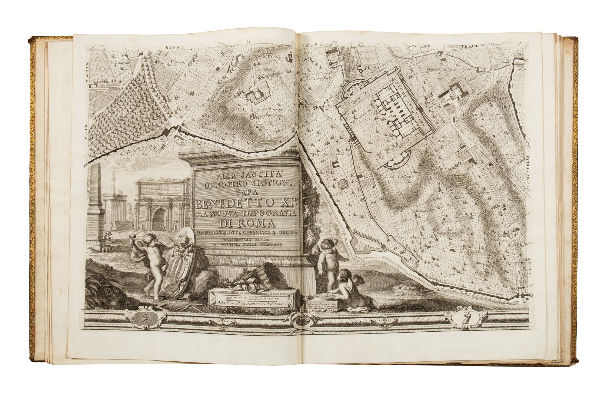 Nuova Pianta di Roma...[Rome], 1748. In-folio. | Un cabinet de ...