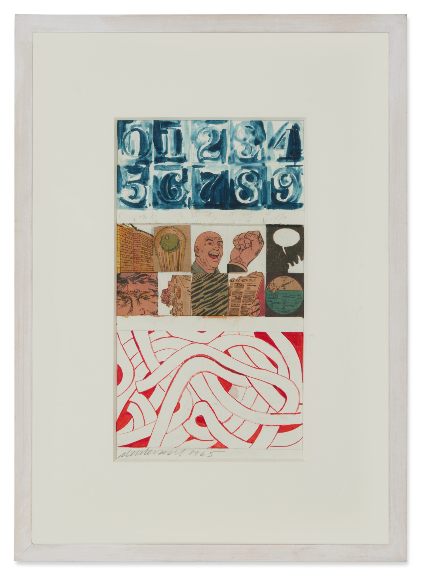 Working Drawing for Johns 0 Through 9, Fahlstrom Elements, Rosenquist ...