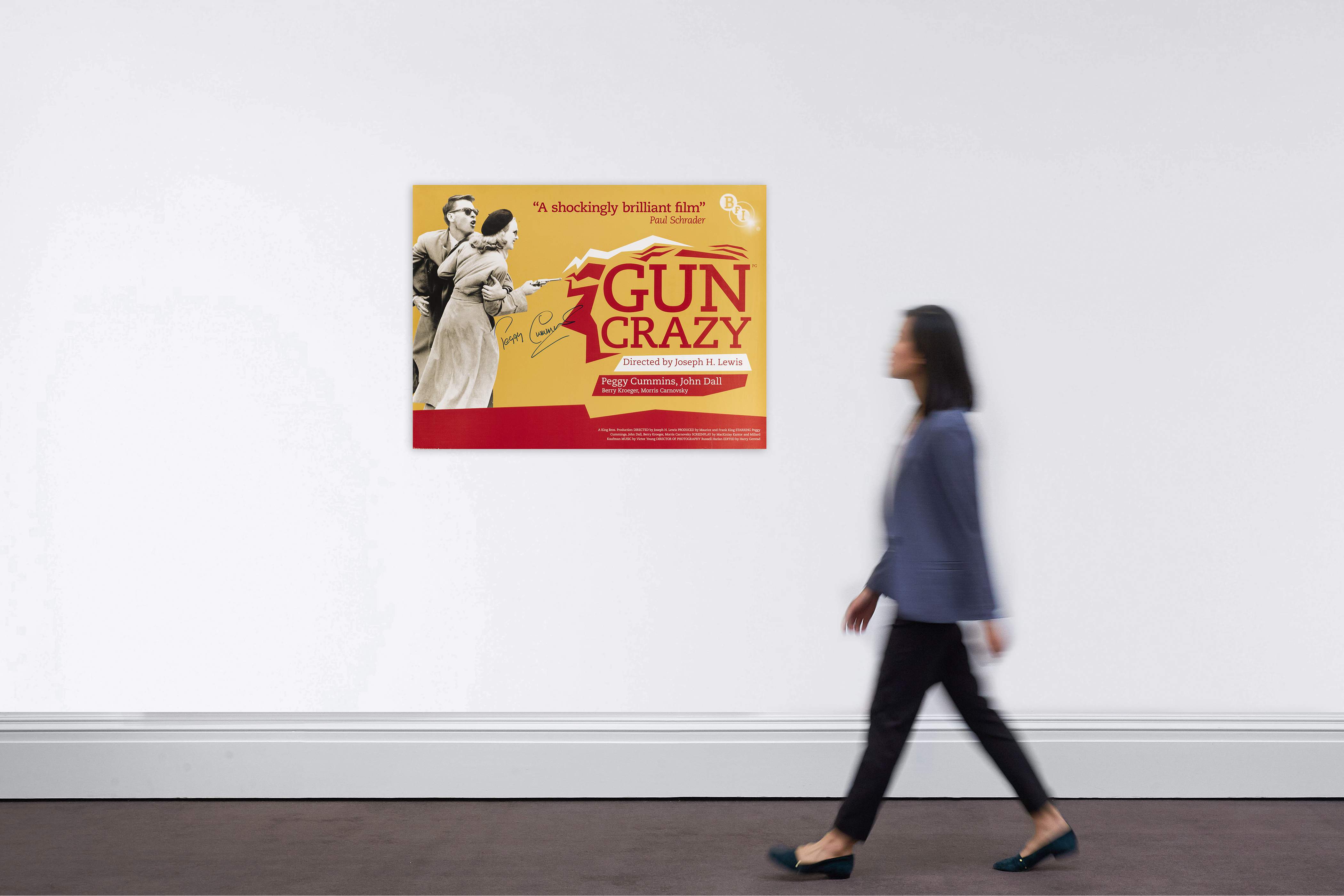 Gun Crazy (1950) Poster, British, BFI re-release 2009, Signed by Peggy ...