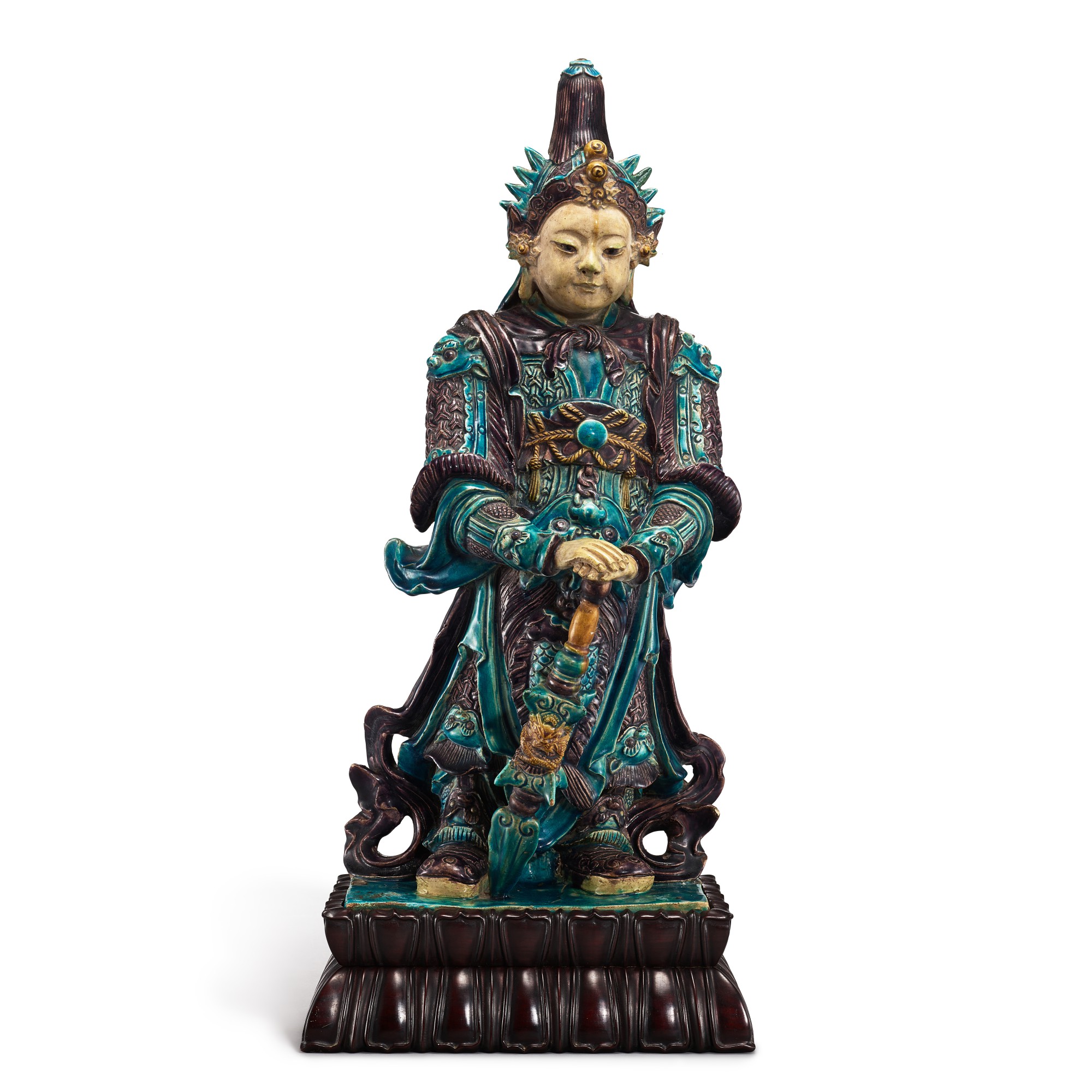 A large standing figure of Weituo, Ming dynasty 明 琉璃釉韋陀立像 | CHINA ...
