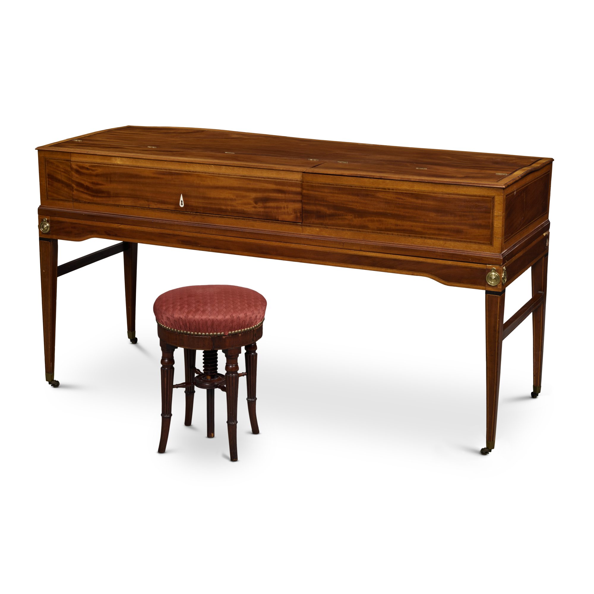 A Federal Inlaid and Figured Mahogany Square Pianoforte, Charles ...