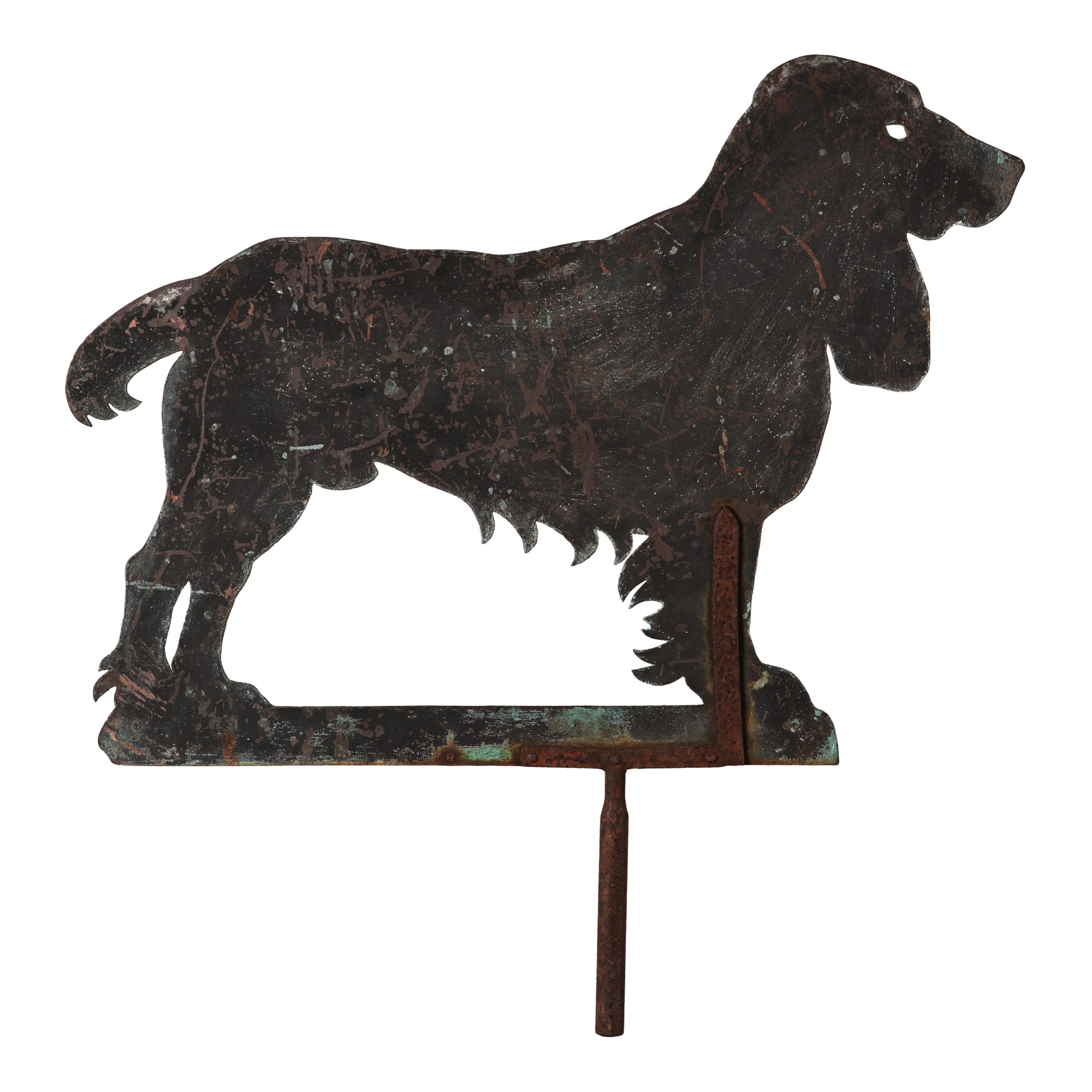A SHEET COPPER MALE SPRINGER SPANIEL WEATHERVANE, EARLY 20TH CENTURY ...