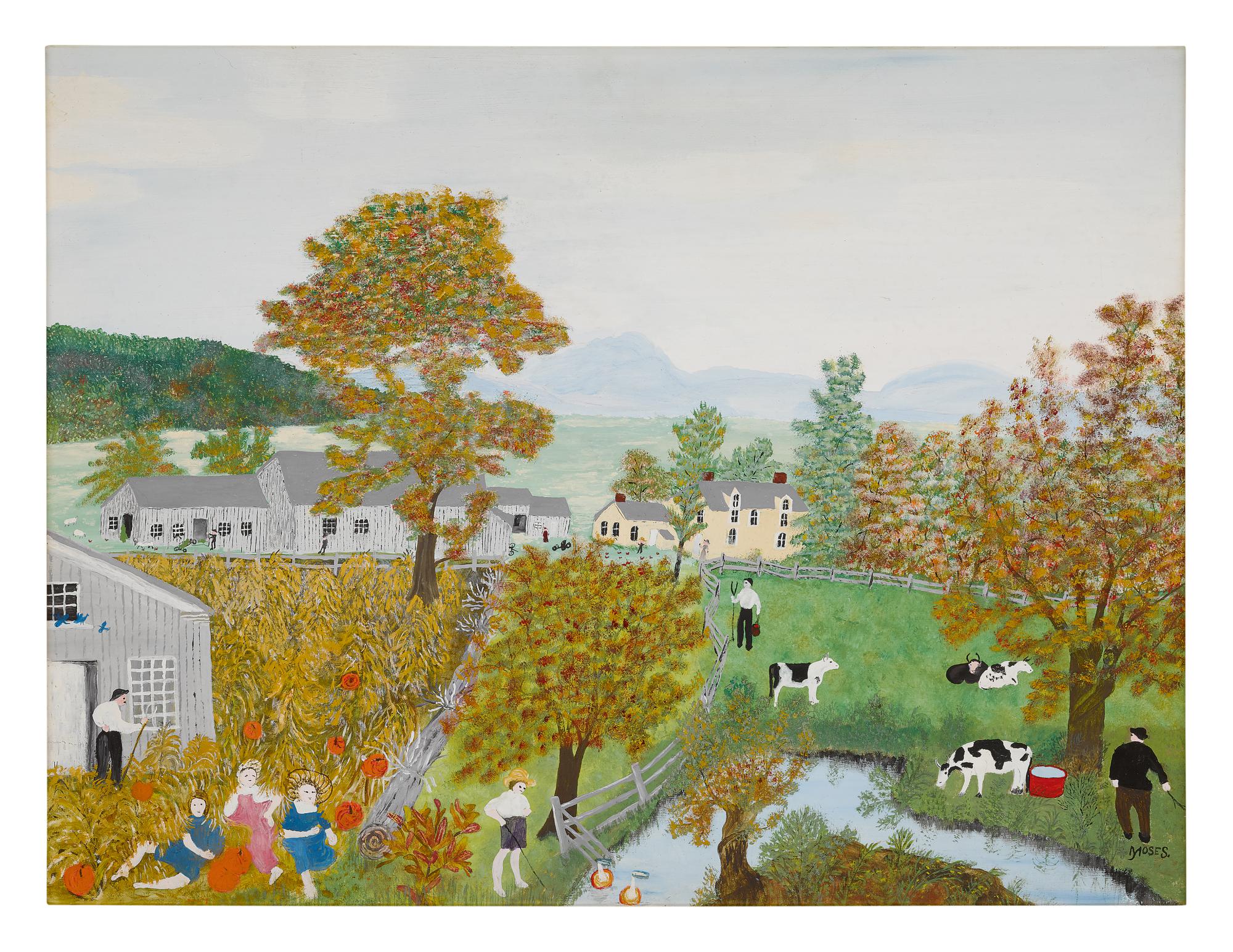 ANNA MARY ROBERTSON (GRANDMA) MOSES | OCTOBER | American Art Online ...