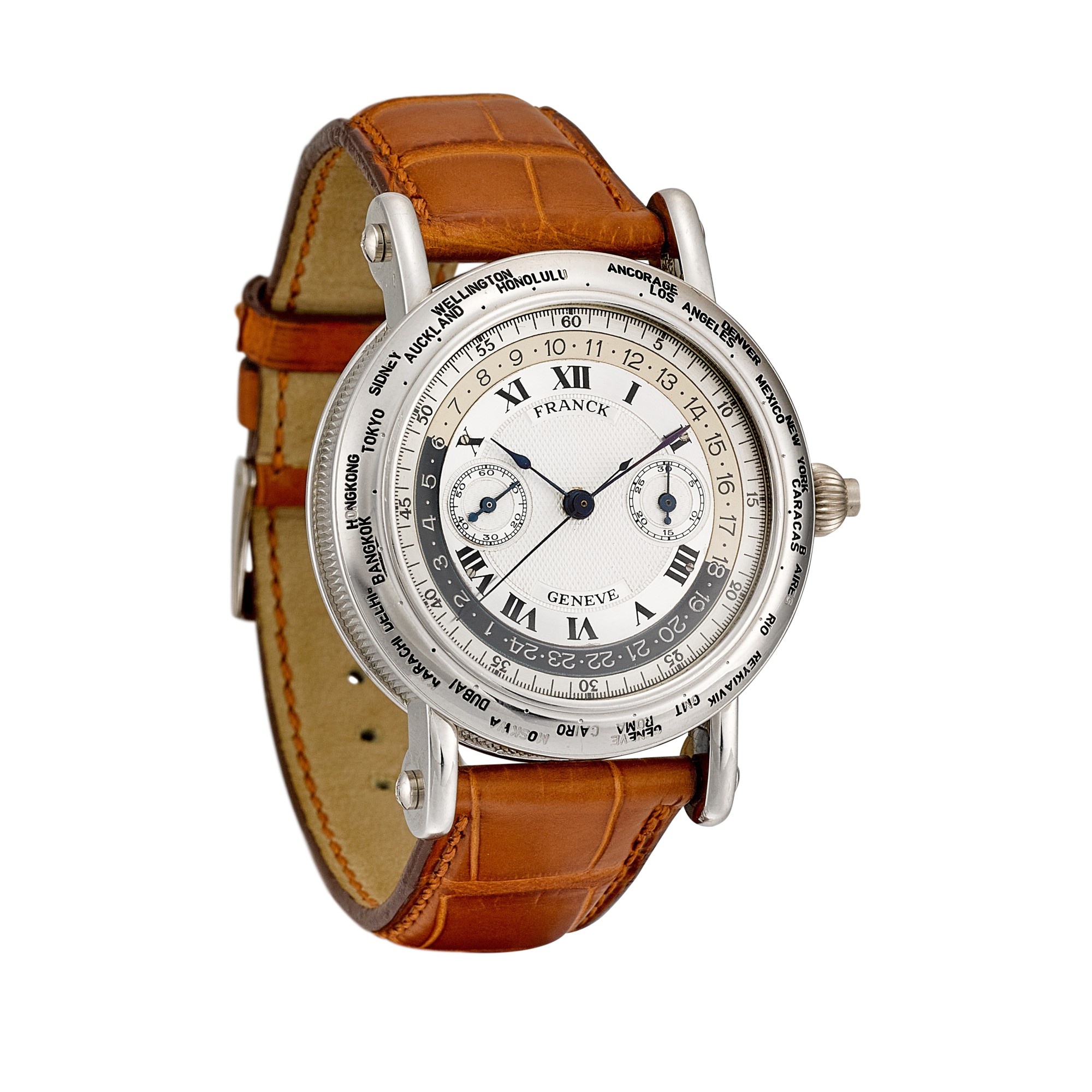 Janus Chronograph Monopusher | A platinum single button chronograph ...
