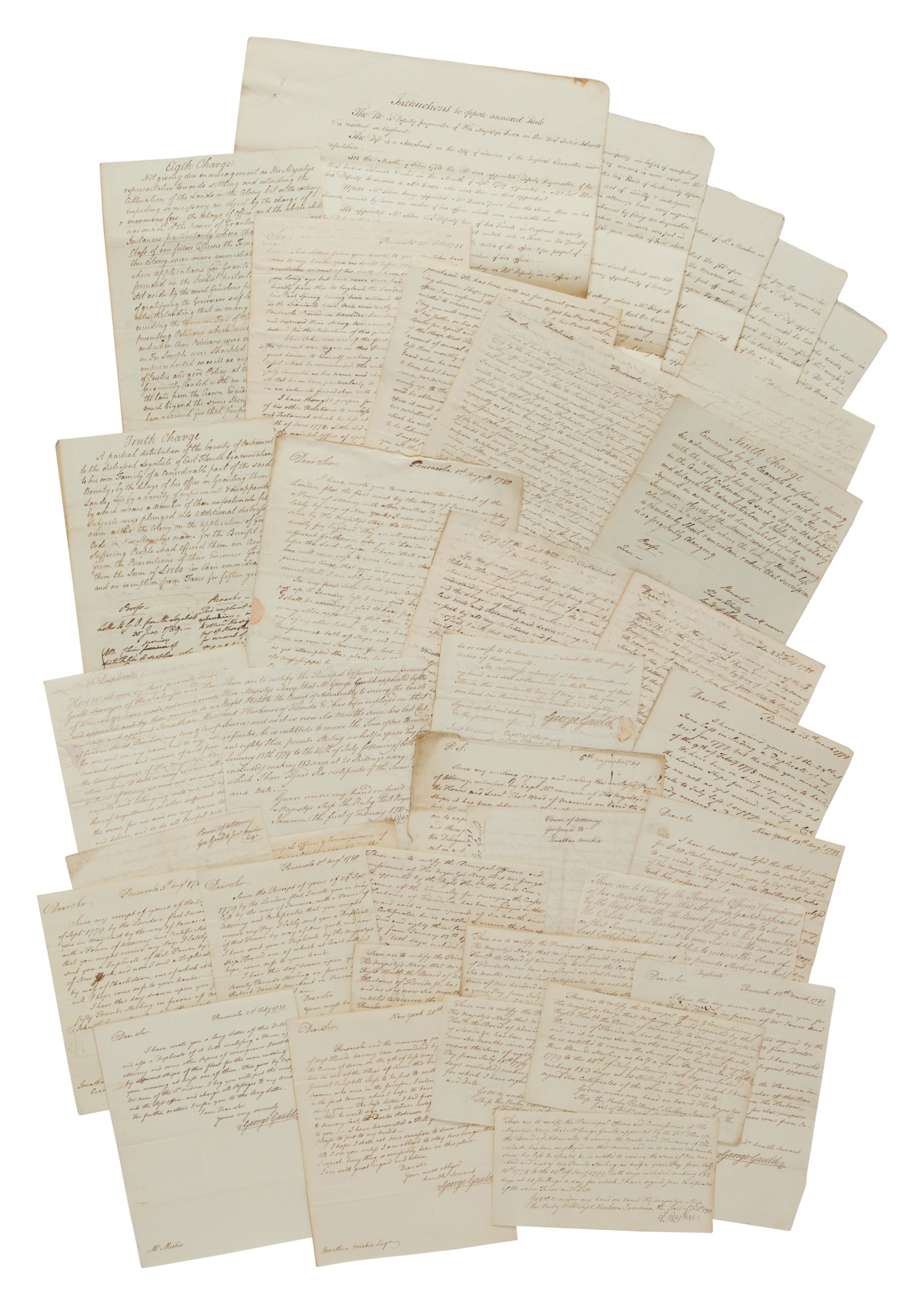 Gauld, George | A fine archive, including letters concerning naval ...