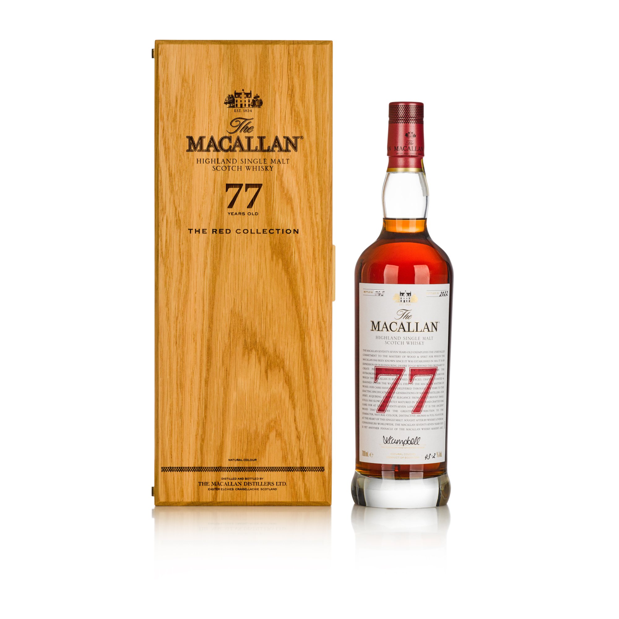 The Macallan The Red Collection 77 Year Old 43.2 abv NV (1 BT 70cl ...