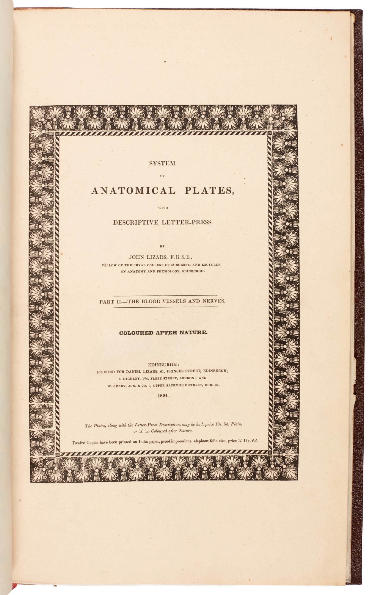 John Lizars | System of anatomical plates, Edinburgh, 1824, later half ...