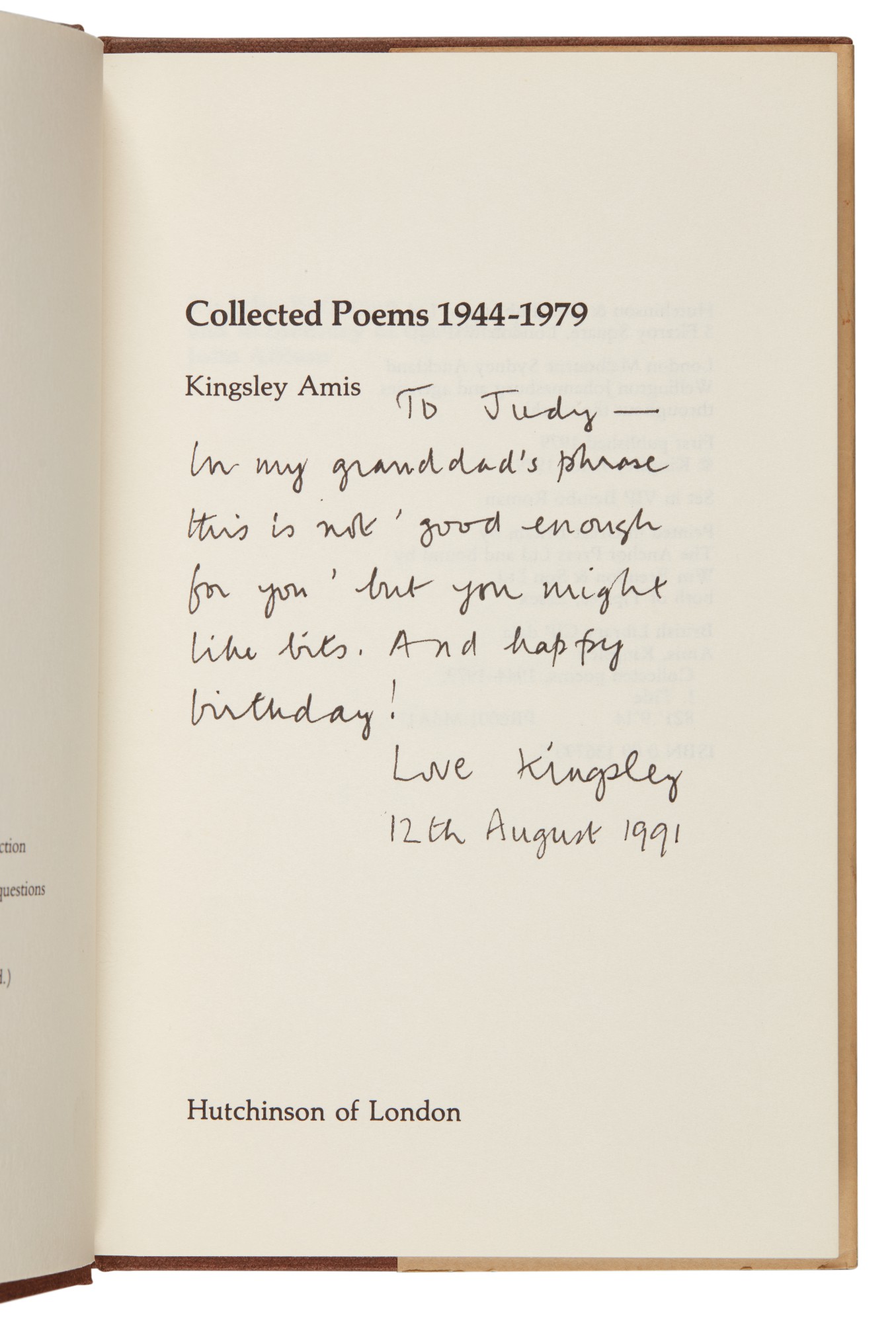 Amis, Collection of 33 volumes, together with photocopied typescript ...