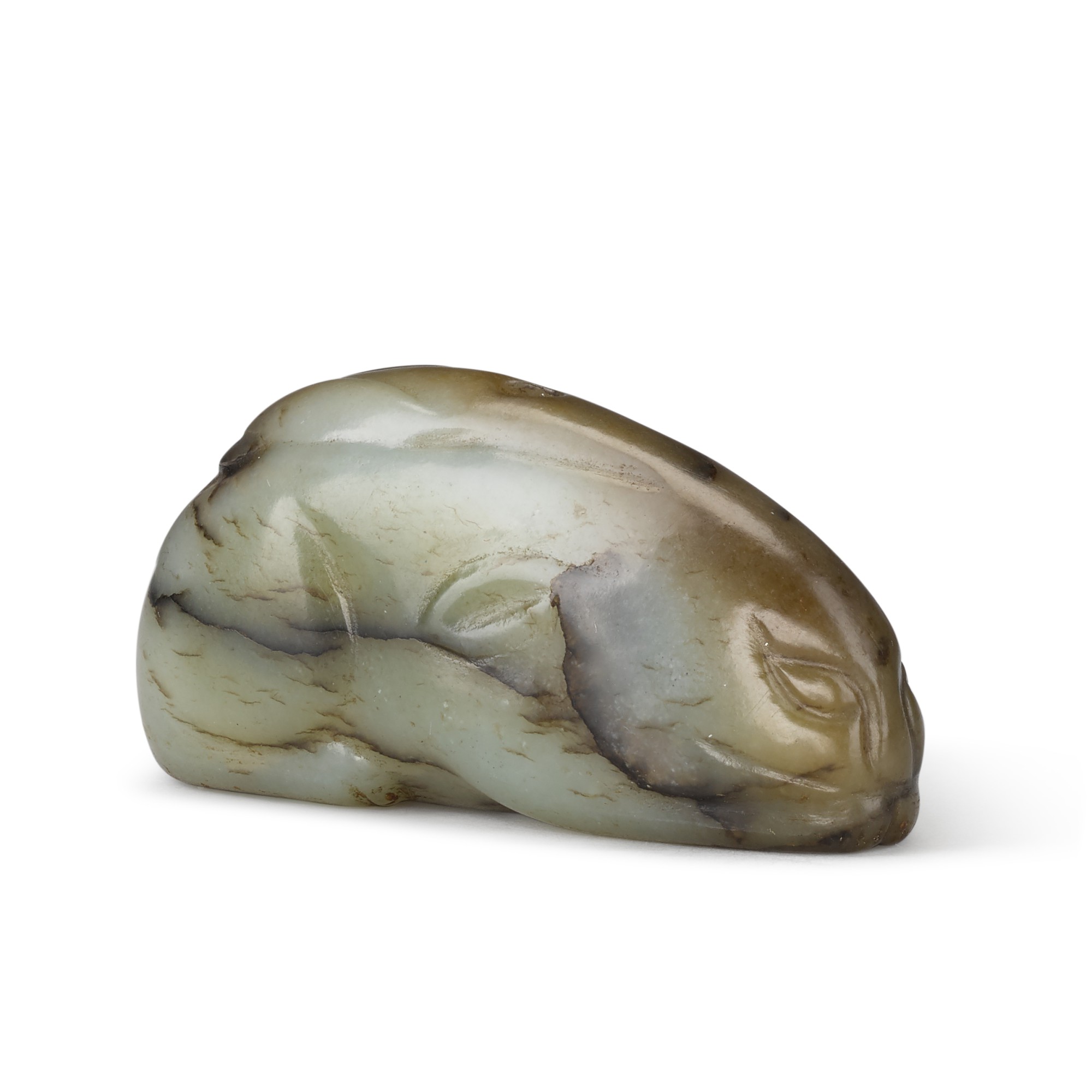 A celadon and black jade figure of a rabbit, Song/Ming dynasty | 宋/明 玉兔 ...