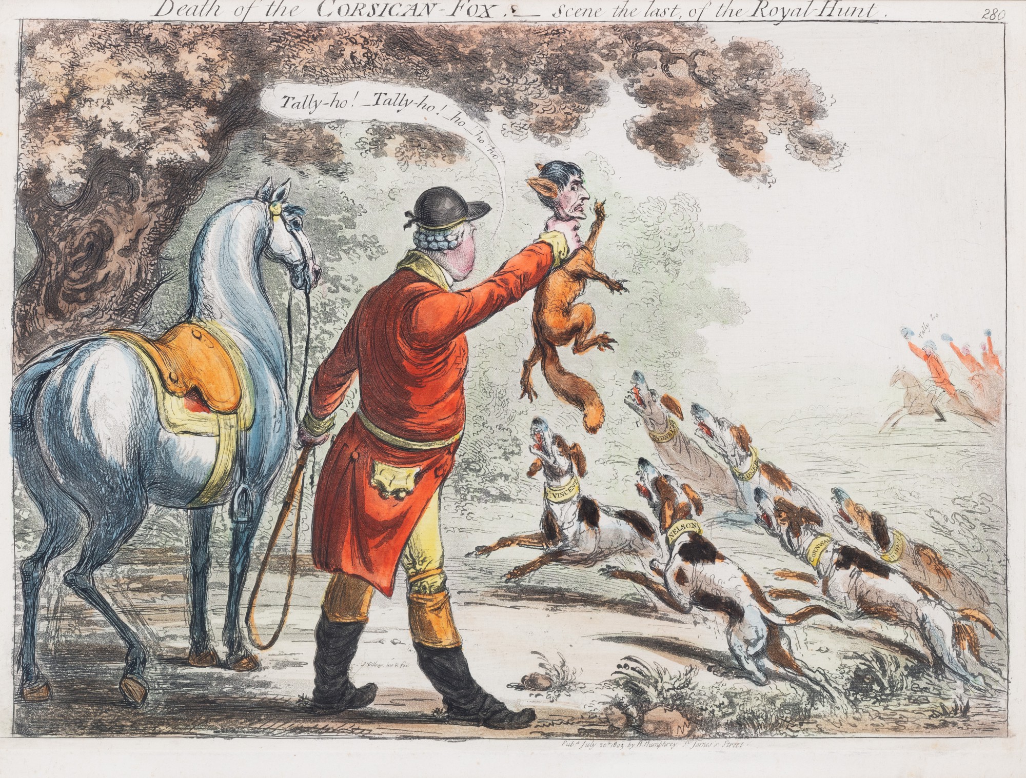 A set of five satyric prints on Napoleon and Empire, England, first ...