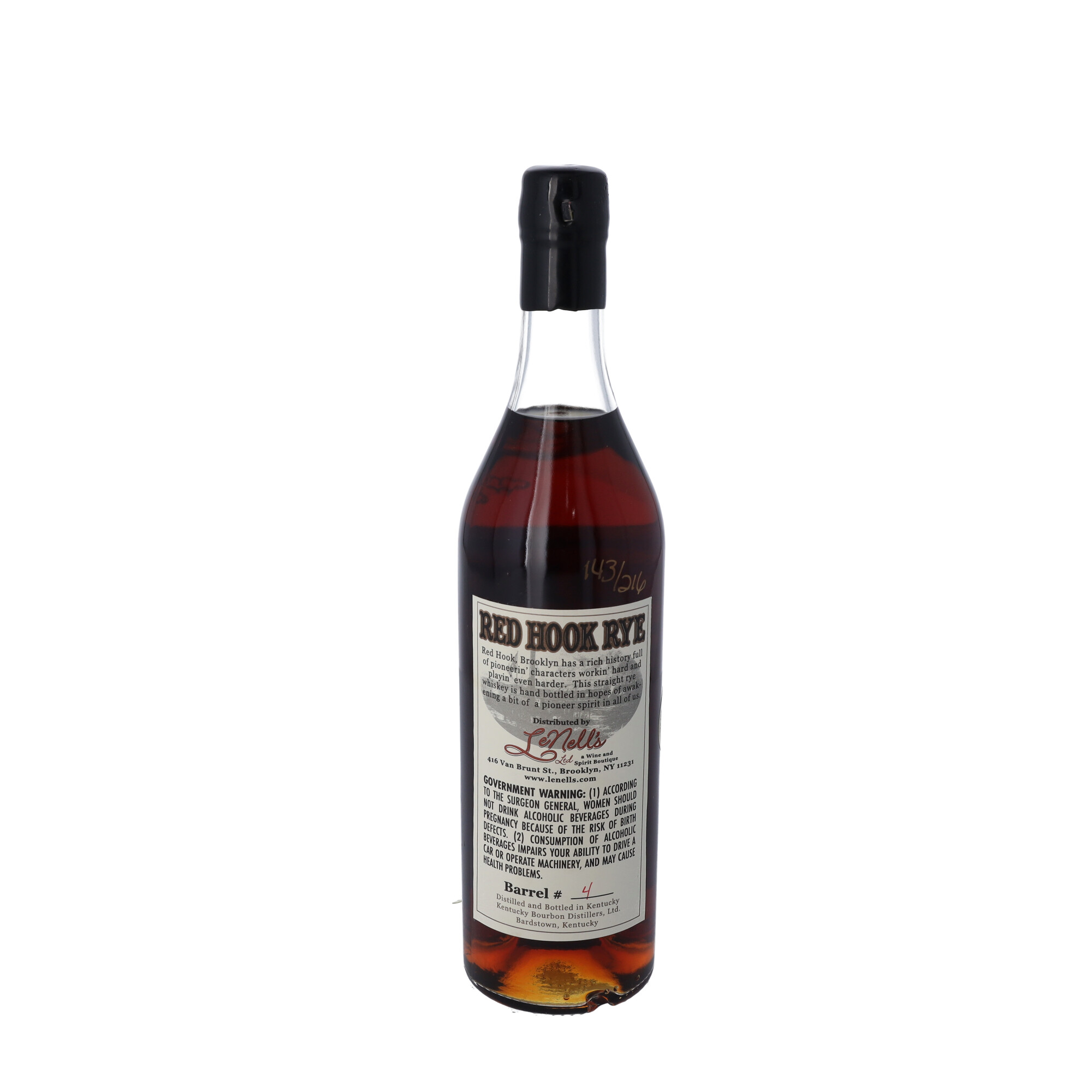LeNell Red Hook Rye 24 Year Old Barrel #4 68.0 abv NV (1 BT75) | Rare ...