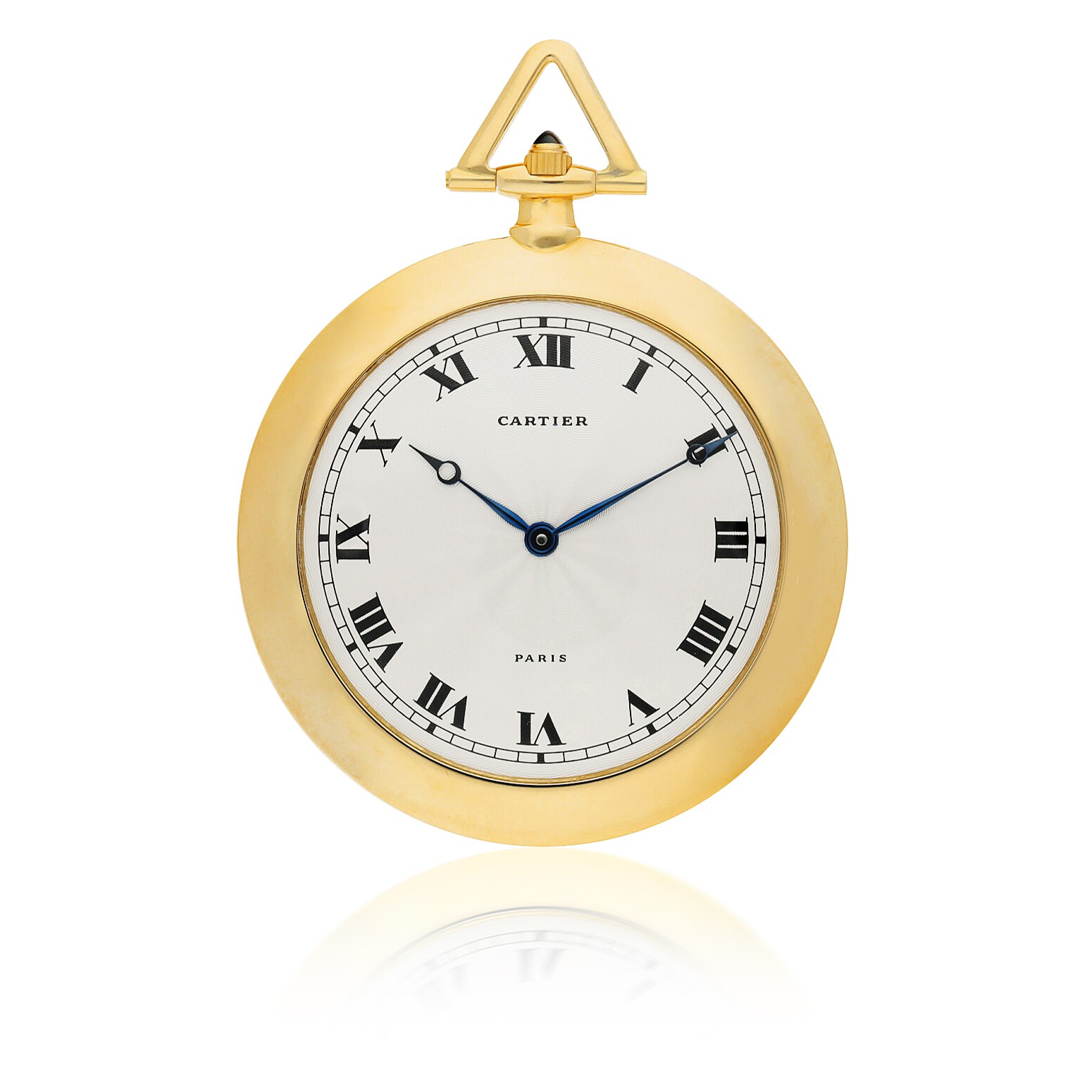 CARTIER, PARIS | REF 3978, A YELLOW GOLD ULTRA THIN OPEN FACED WATCH ...