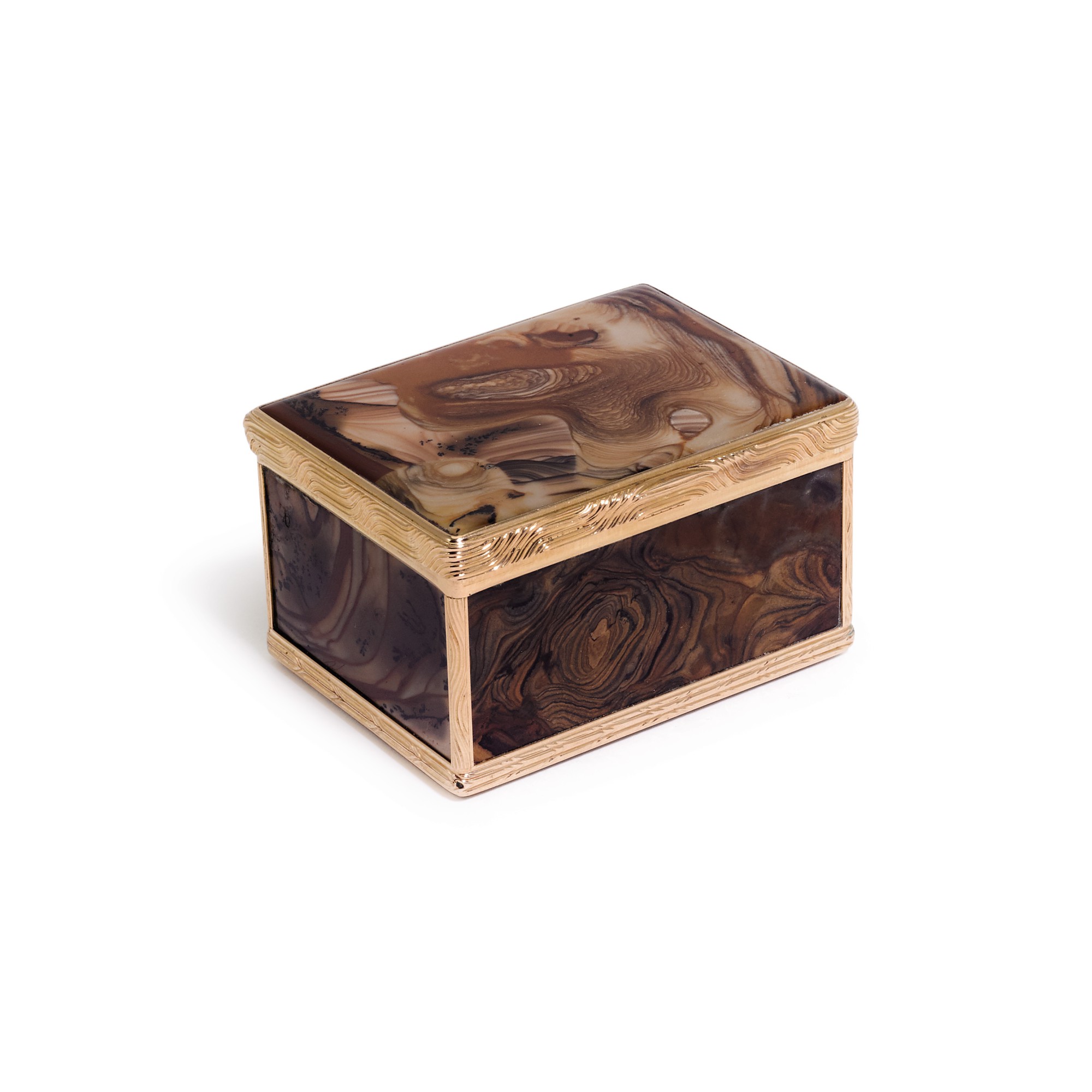 A gold-mounted agate snuff box, probably Dresden, circa 1770 | The ...