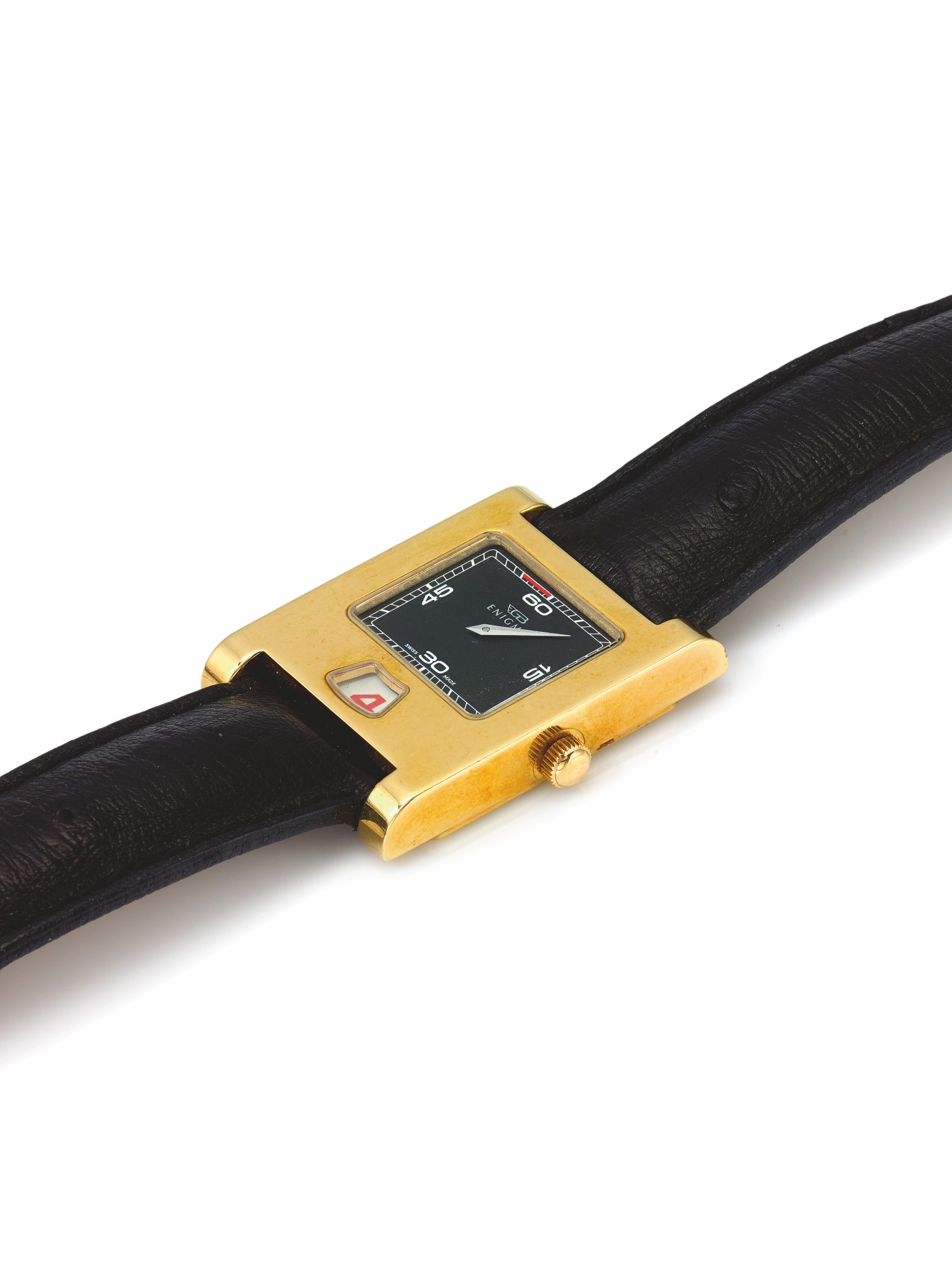 GIANNI BULGARI | ENIGMA, A LIMITED EDITION YELLOW GOLD RECTANGULAR JUMP ...